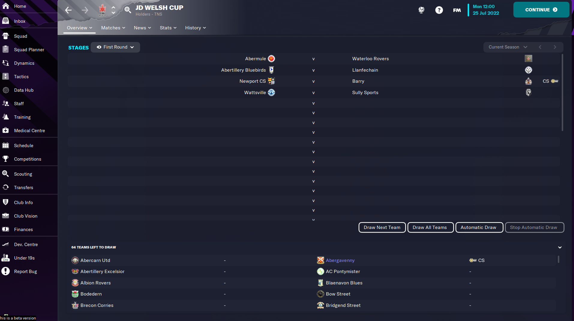Club logos don't show on screen during cup draws as they should. - User ...