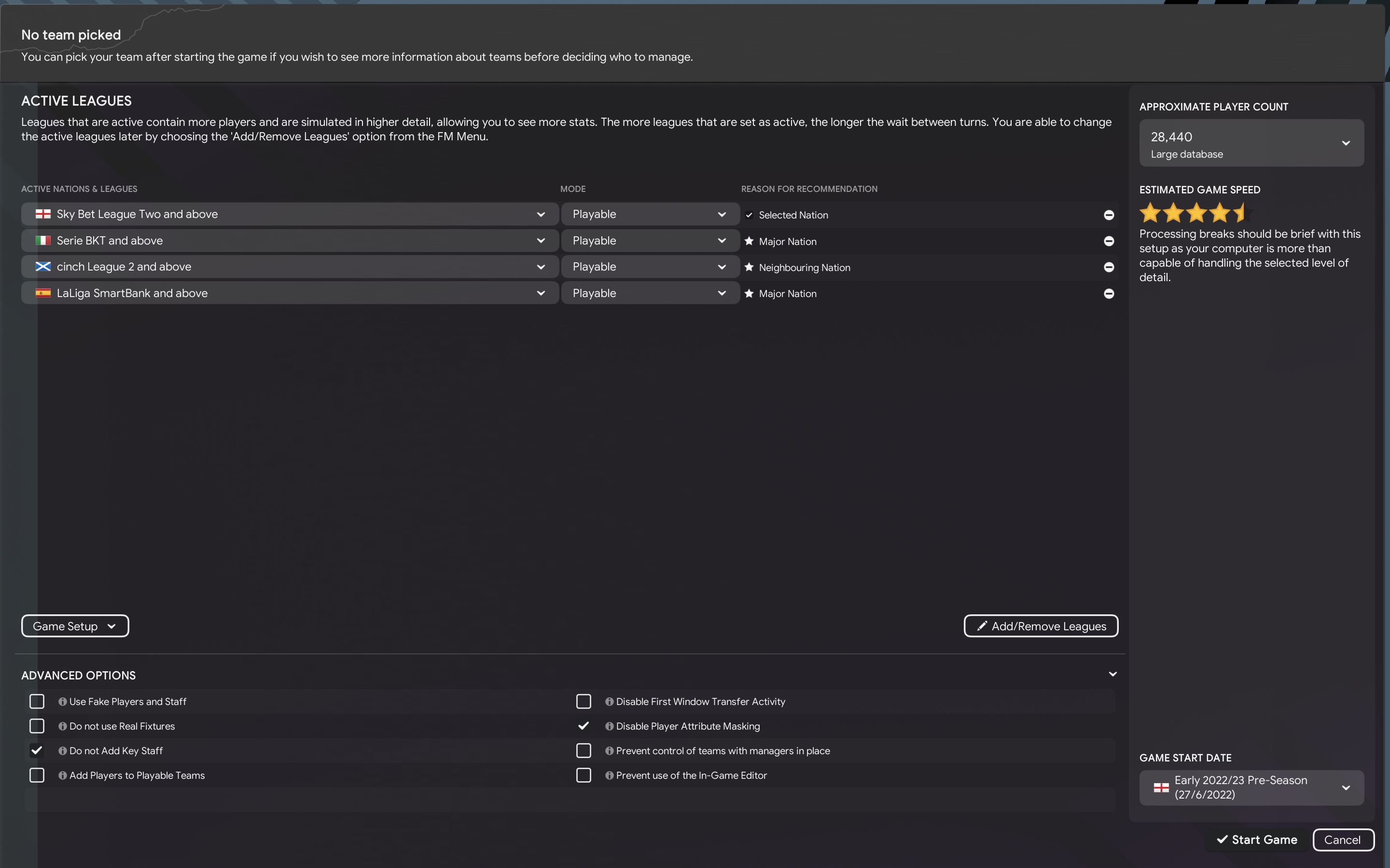 [FM23] Start New Game Screen - Skinning Hideout - Sports Interactive ...