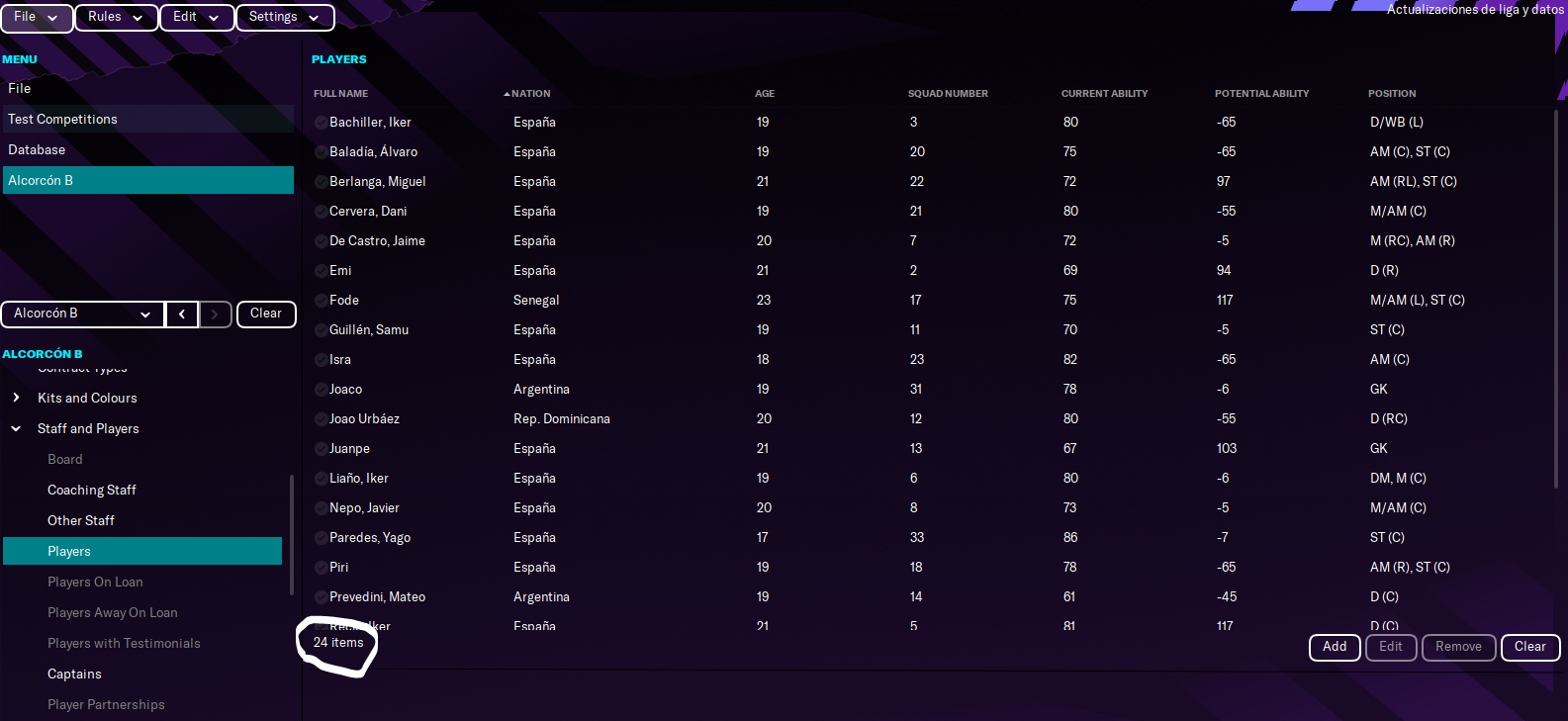 [FM23] Players in different teams as in database at save start ...