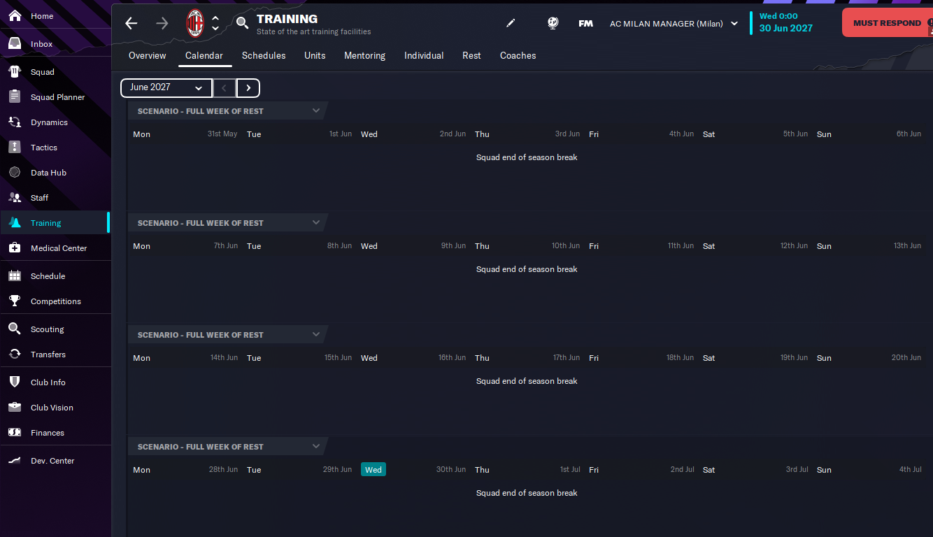 The Procedure of Creating Training Schedule in FM 2023? - Tactics ...