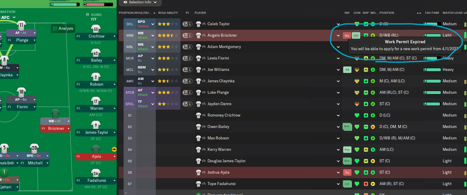 allocated ESC but Work Permit still required (!) - Transfers, Scouting ...
