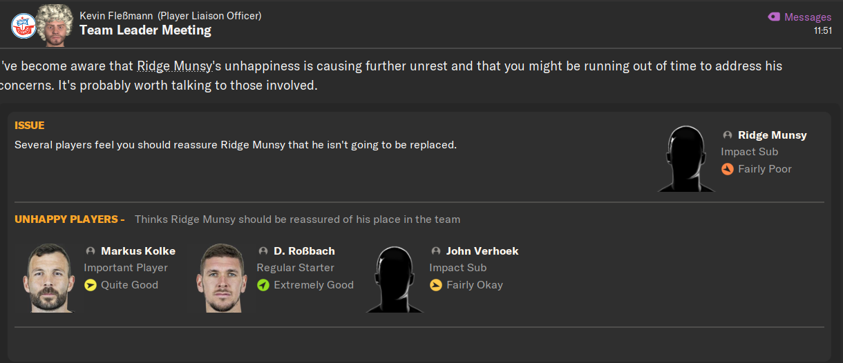 'Impact Sub' unhappy he is being replaced by 'Regular Starter'. Has ...