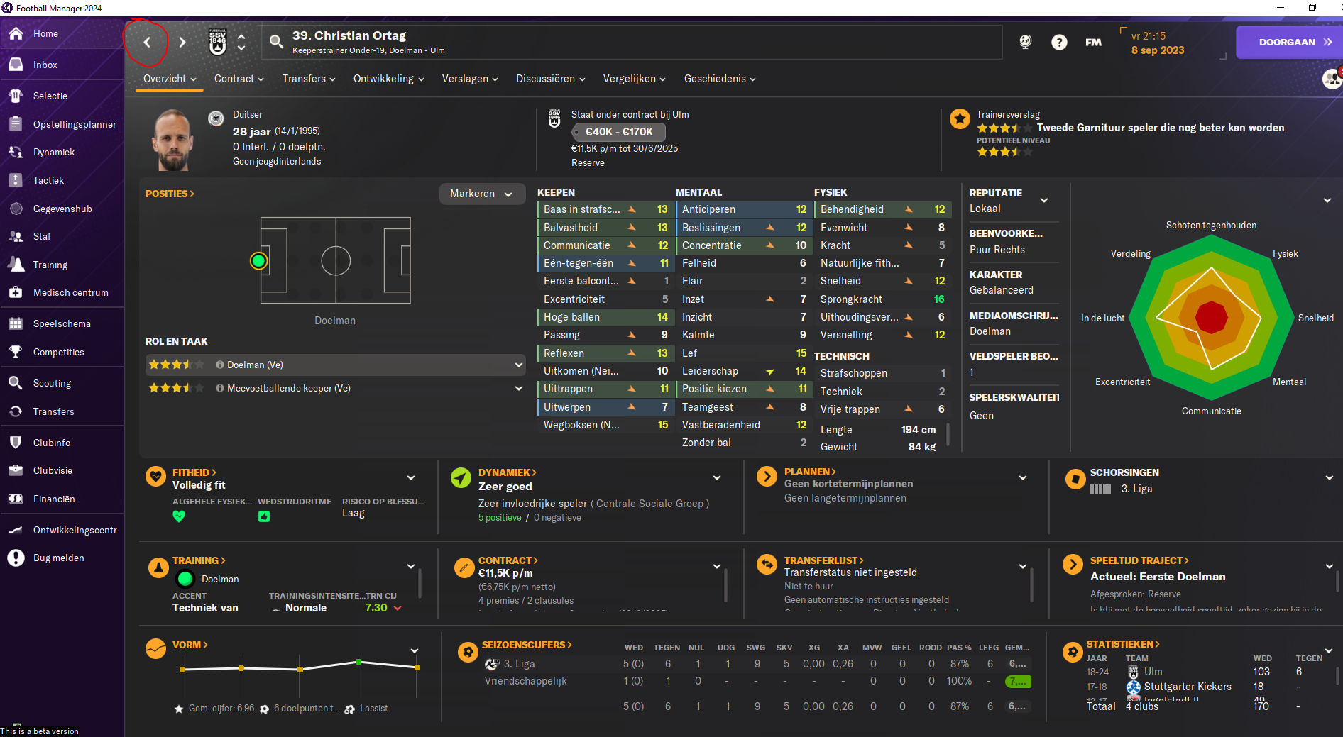 in selection screen, when looking at a individual player and clicking ...