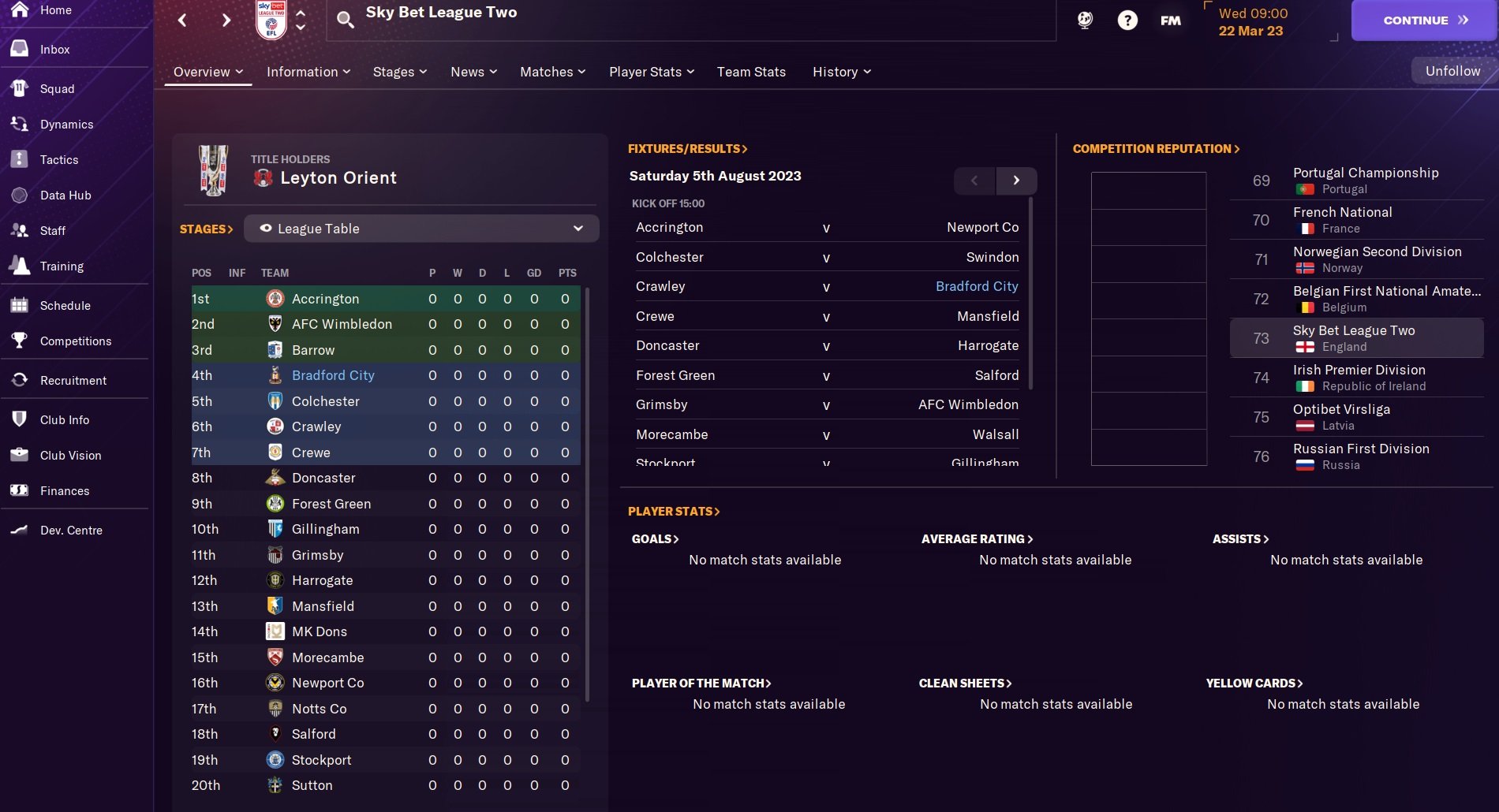 Loading two leagues makes the second league "blank" - Xbox