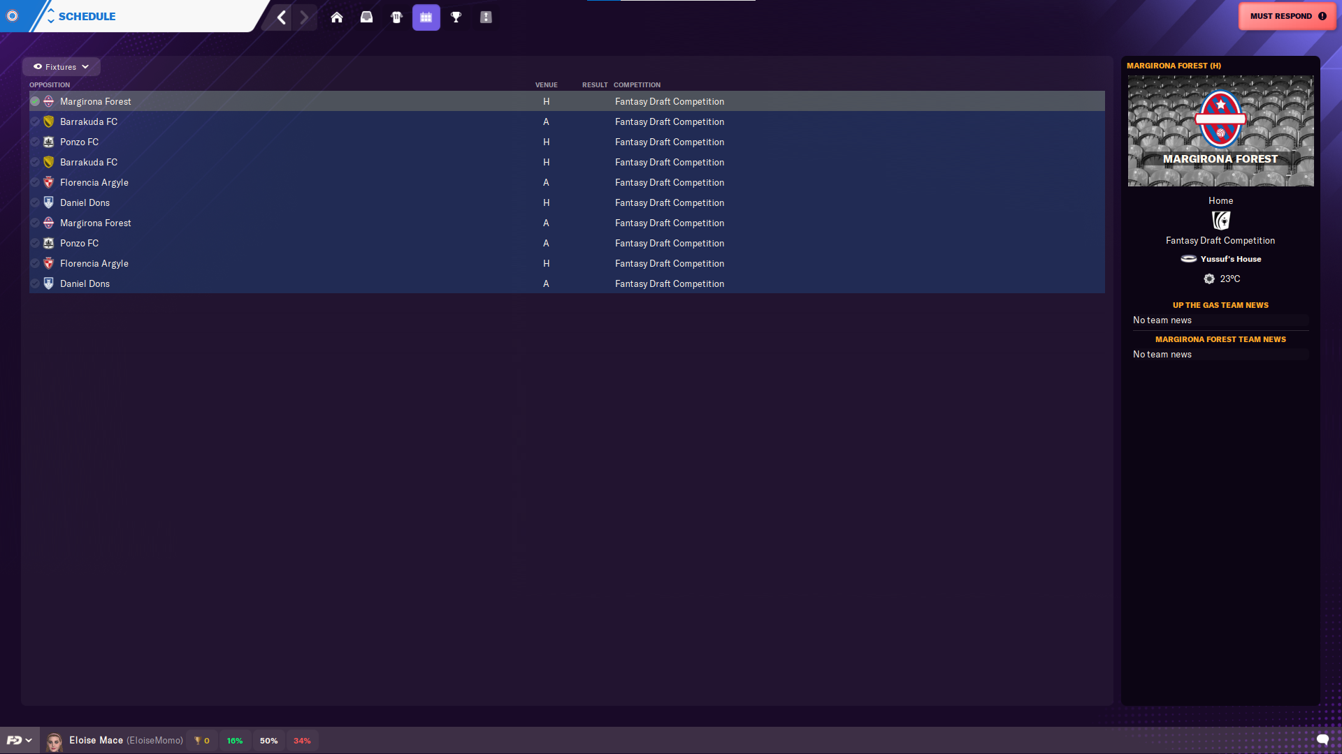 Draft Mode League Fixtures Generate Out of Order - Alternative Game ...