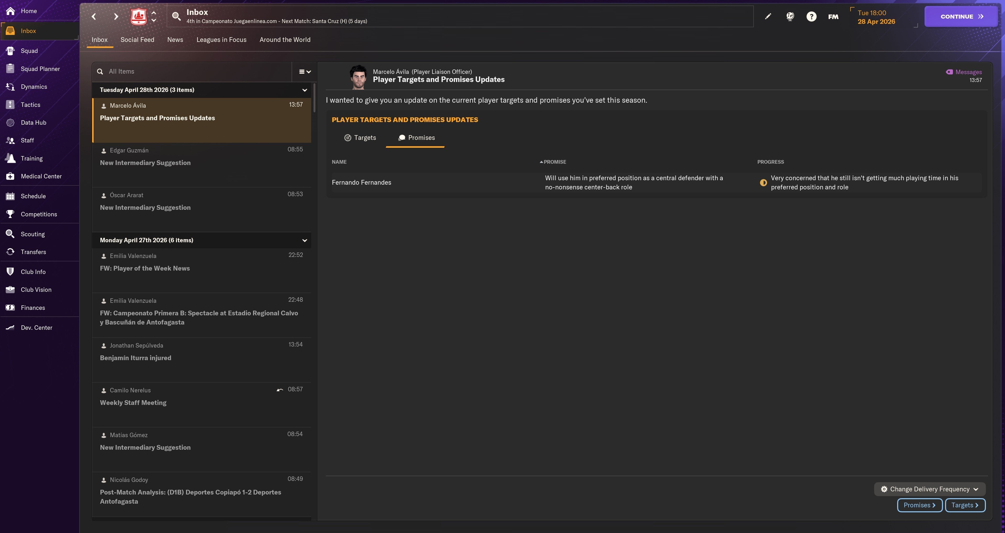 Player not recognizing that he is playing his preferred position ...