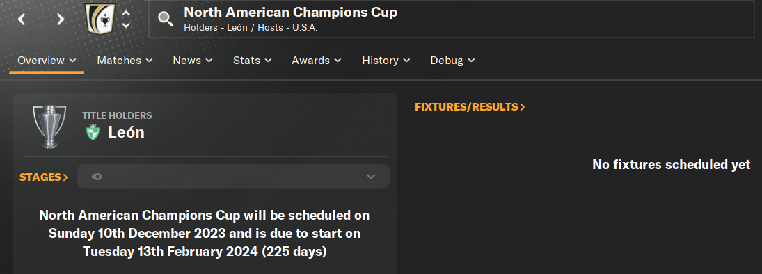 CONCACAF Champions League missing - North America Competition Specific ...