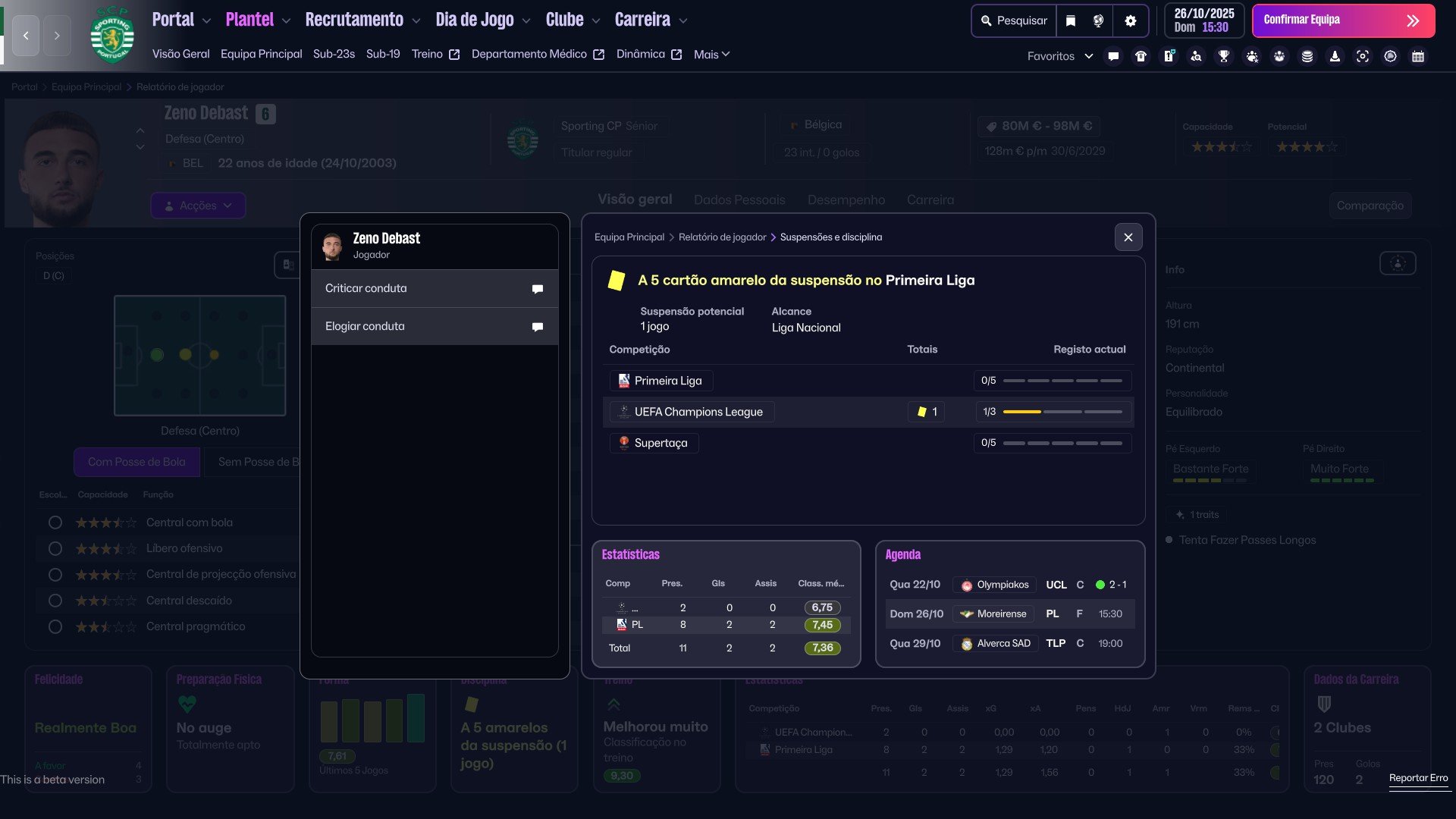 Yellow card icon - Squad UI Issues - Sports Interactive Community
