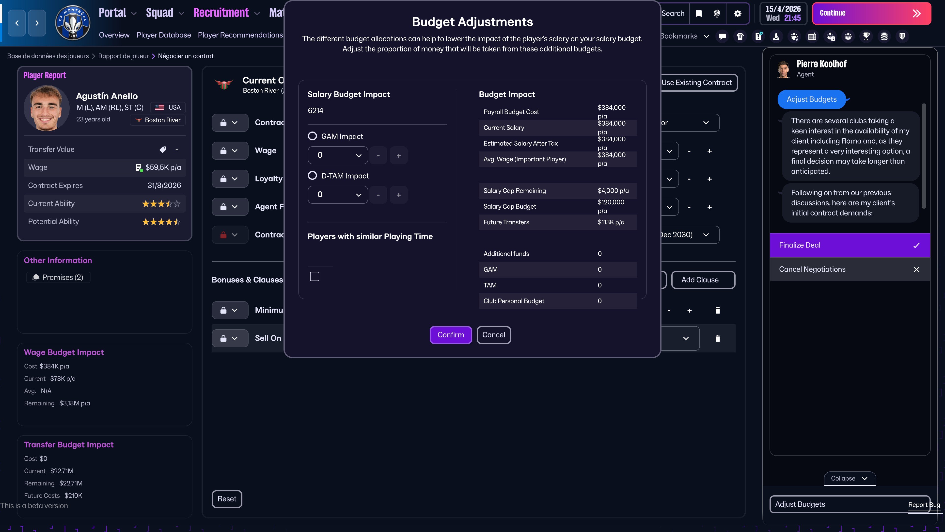 Budget Ajustement Screen MLS - Football Manager General Discussion ...