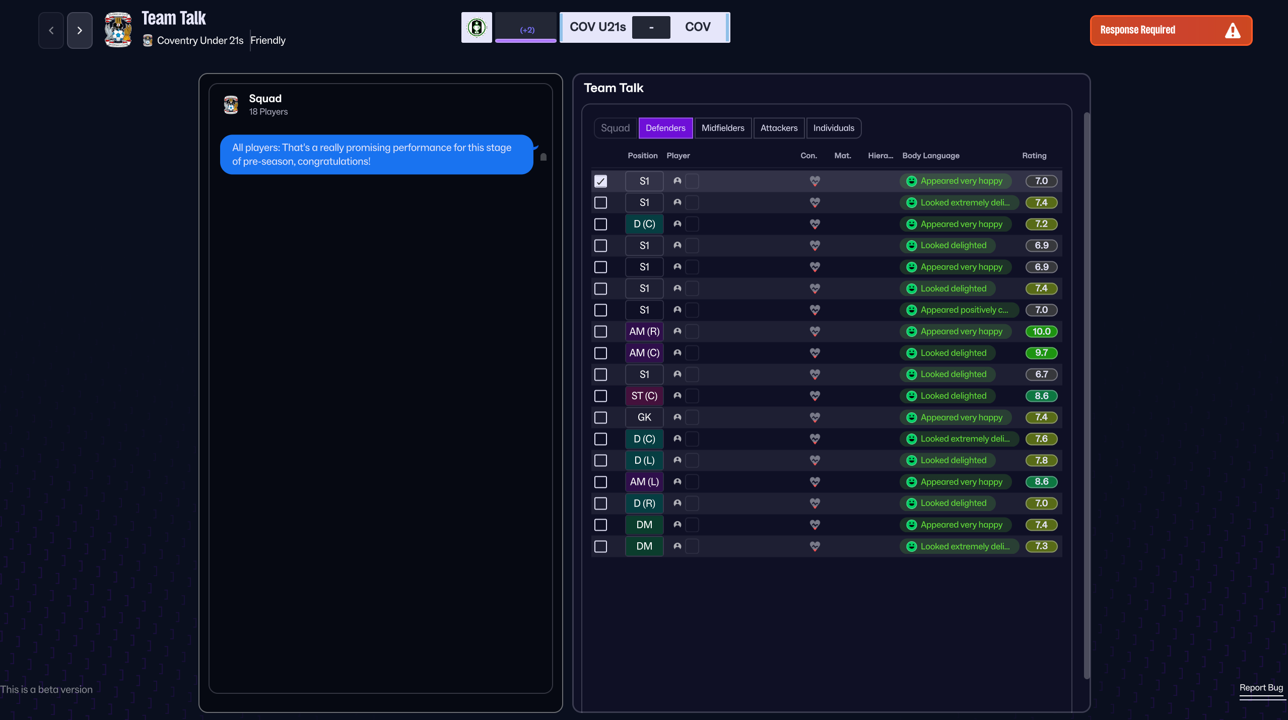 Cannot Get Passed Teamtalk - Matchday Experience UI Issues - Sports ...