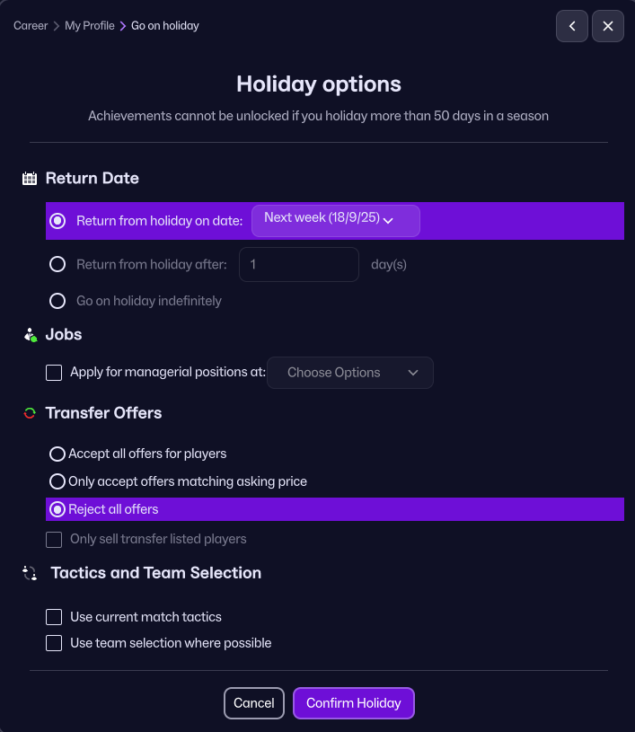 No Disconnect from client option when going on holiday? - Network Games ...