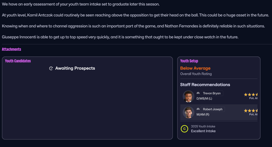 No youth intake - Newgen Development & Training - Sports Interactive ...