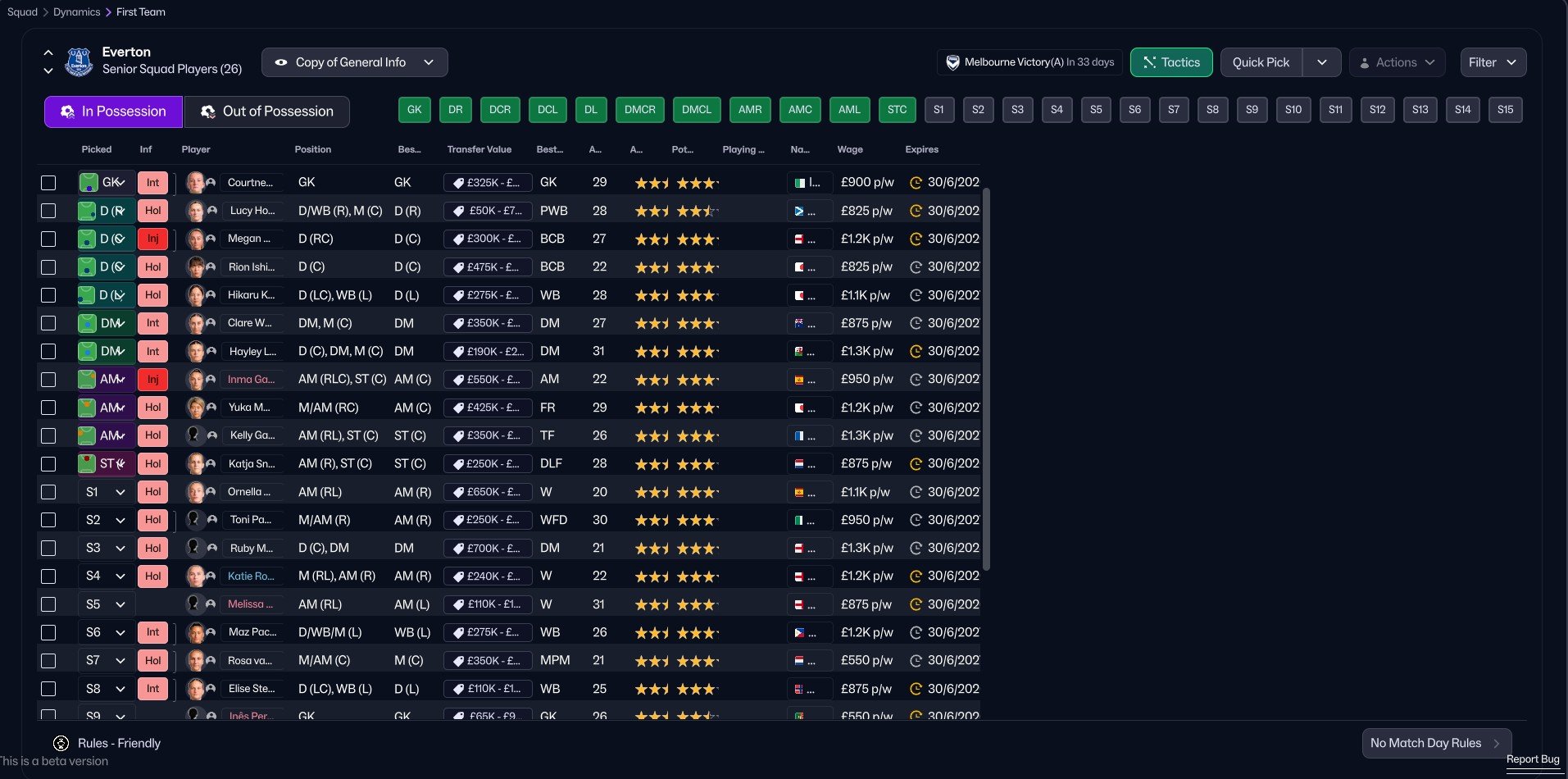 Squad View Issues - Squad UI Issues - Sports Interactive Community