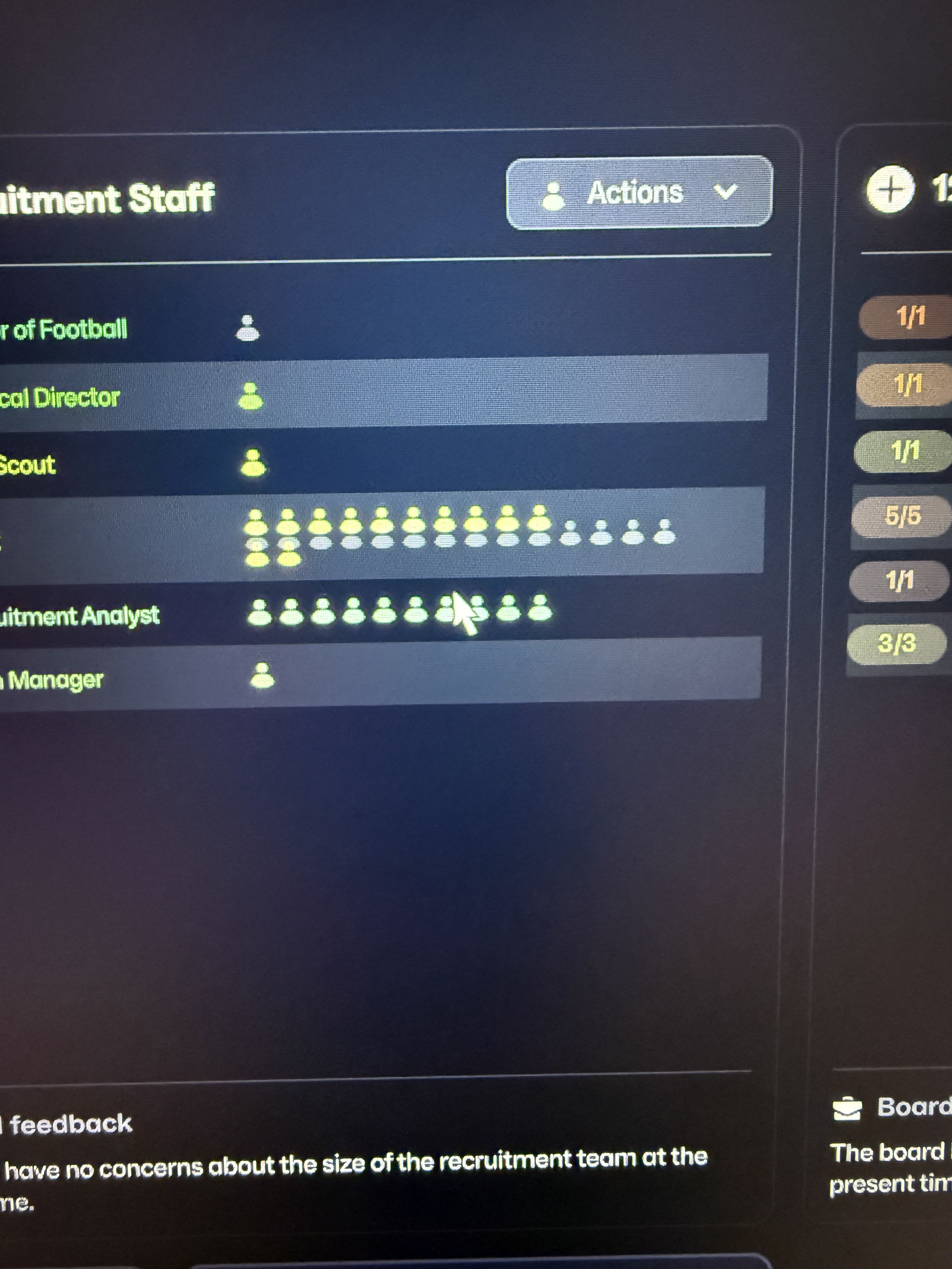 Staff screen visual bug - Club UI Issues - Sports Interactive Community