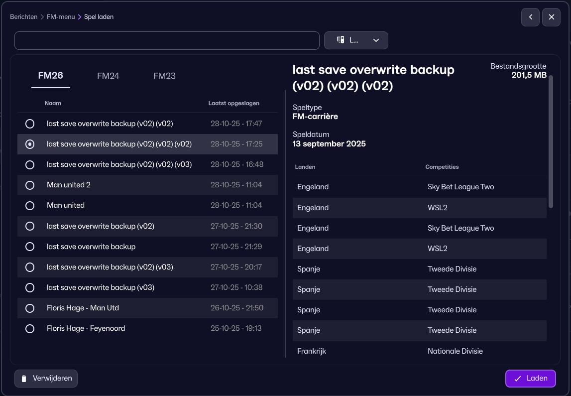 Saved game cannot load - Save Game Compatibility - Sports Interactive ...