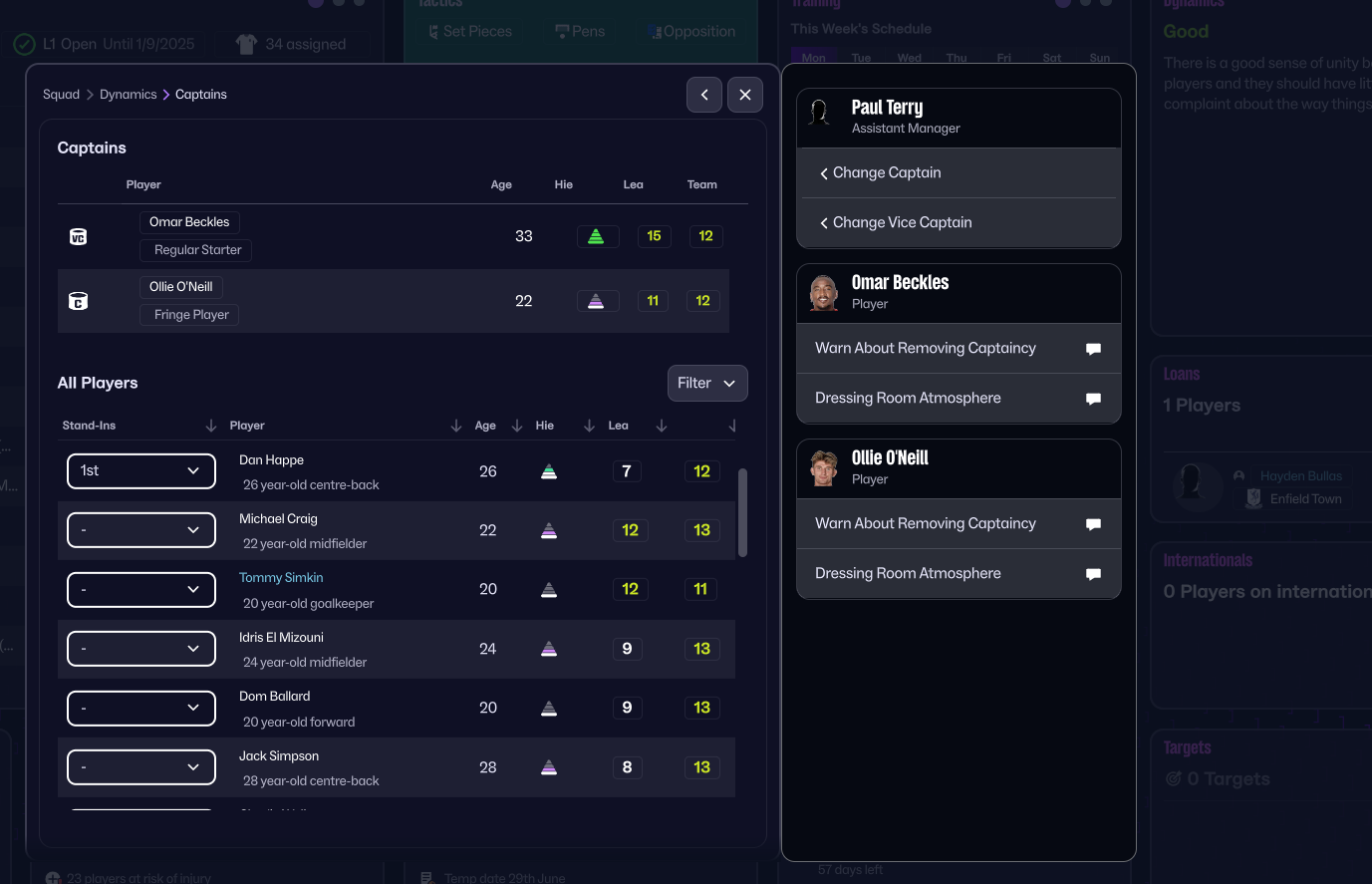 Captain and vice-captain graphic display reversed - Squad UI Issues ...