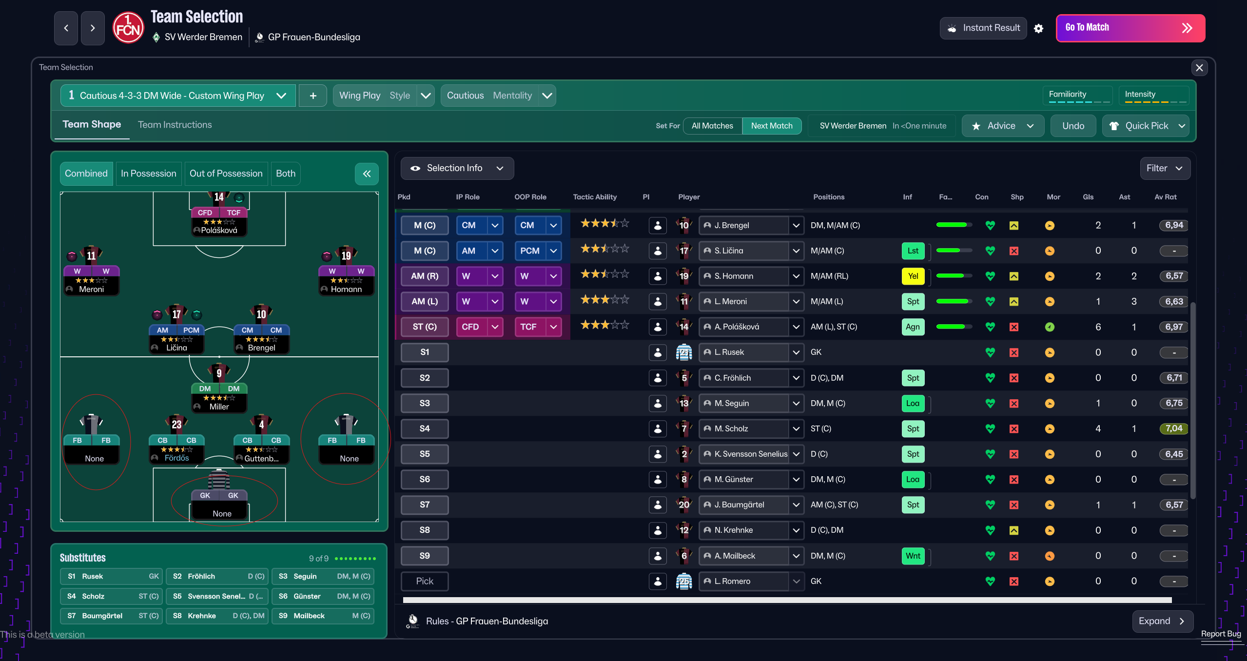 Can't pick team - Match Day (Tactics) UI Issues - Sports Interactive ...