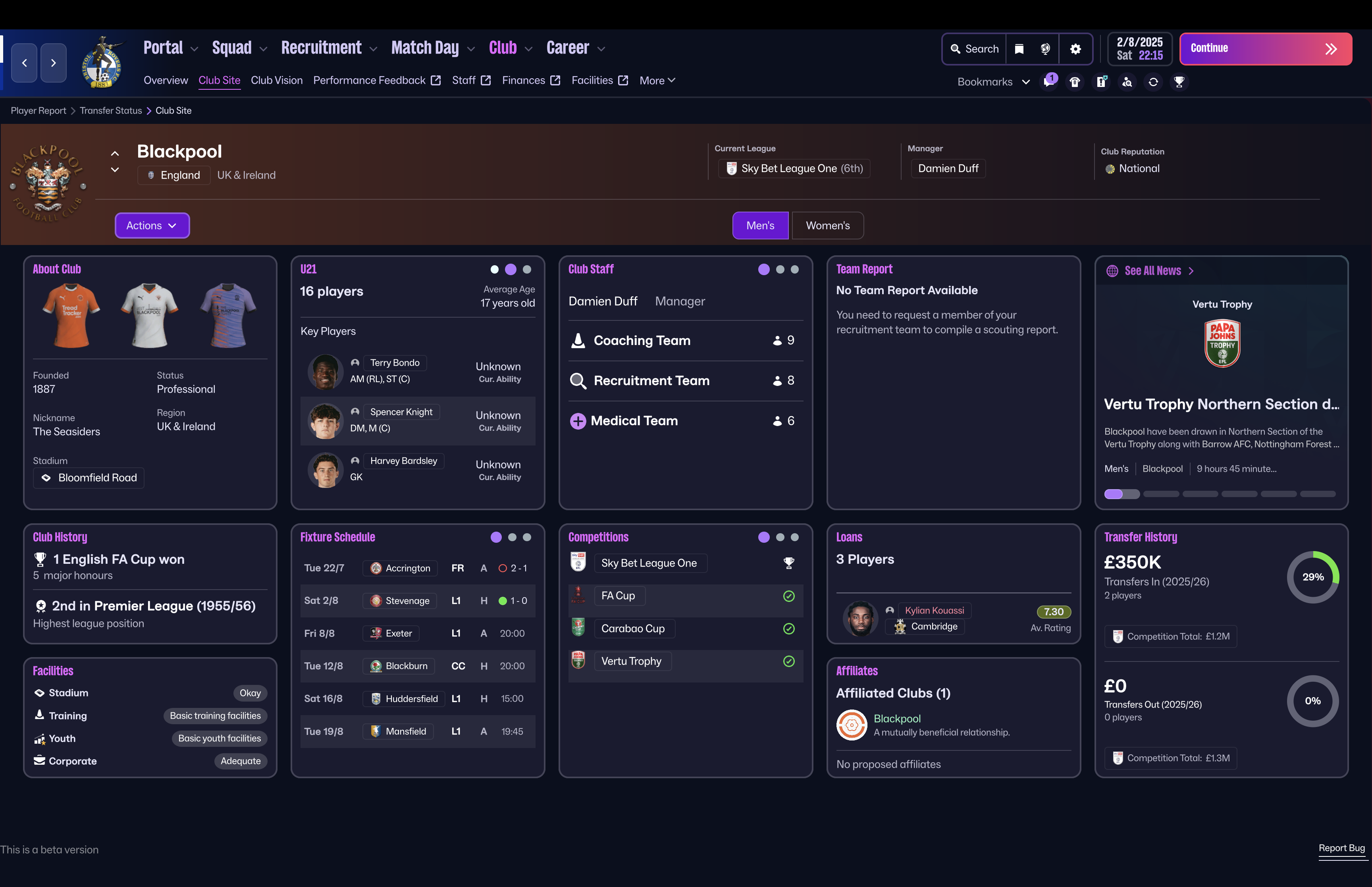 viewing other clubs pt1 - Club UI Issues - Sports Interactive Community