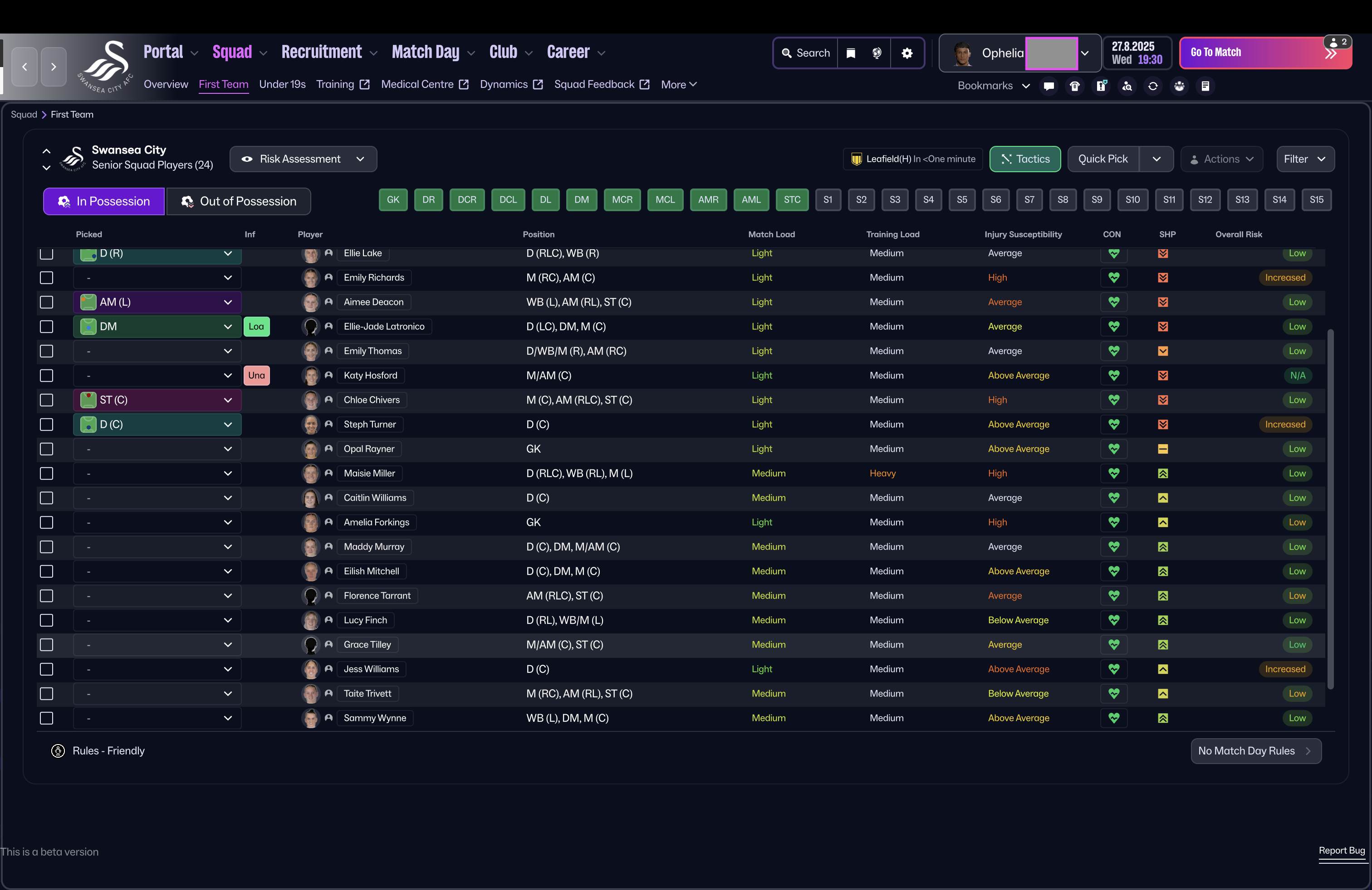 Sorting by sharpness is illogical - Squad UI Issues - Sports ...