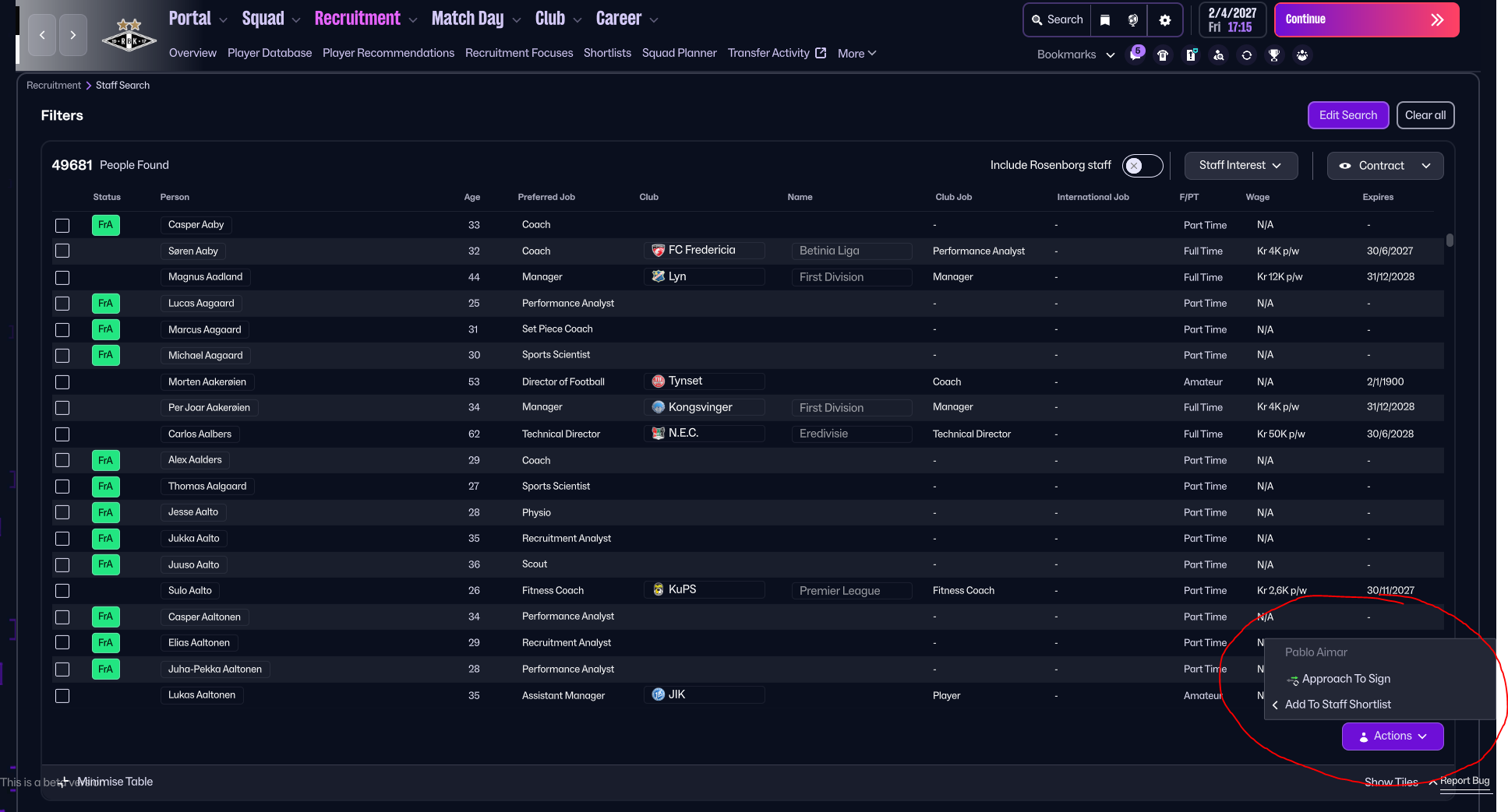 «Find Similar Staff to» filter doesn’t reset - Football Manager General ...
