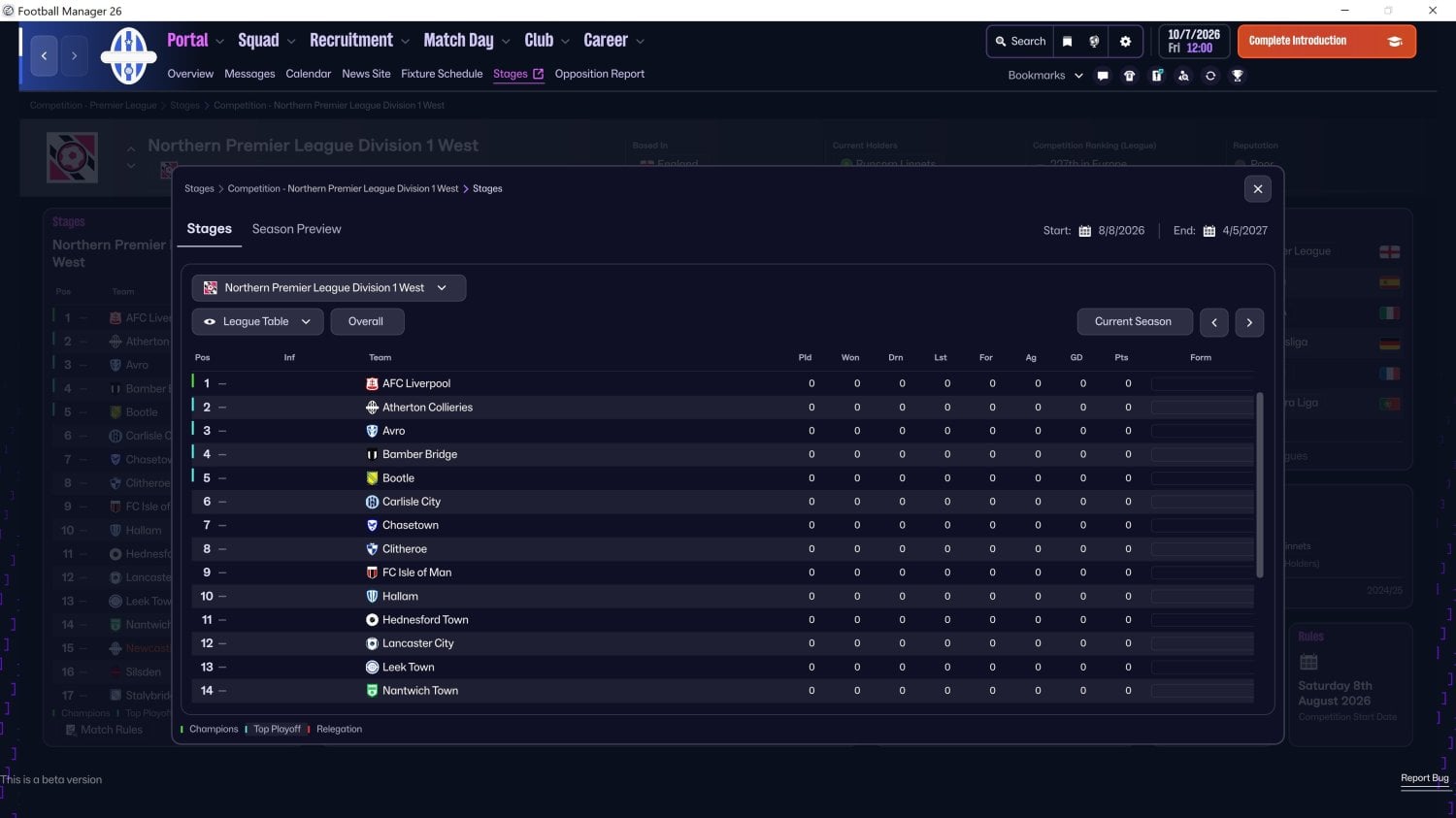 How Do You View The Full League Table - Football Manager General ...