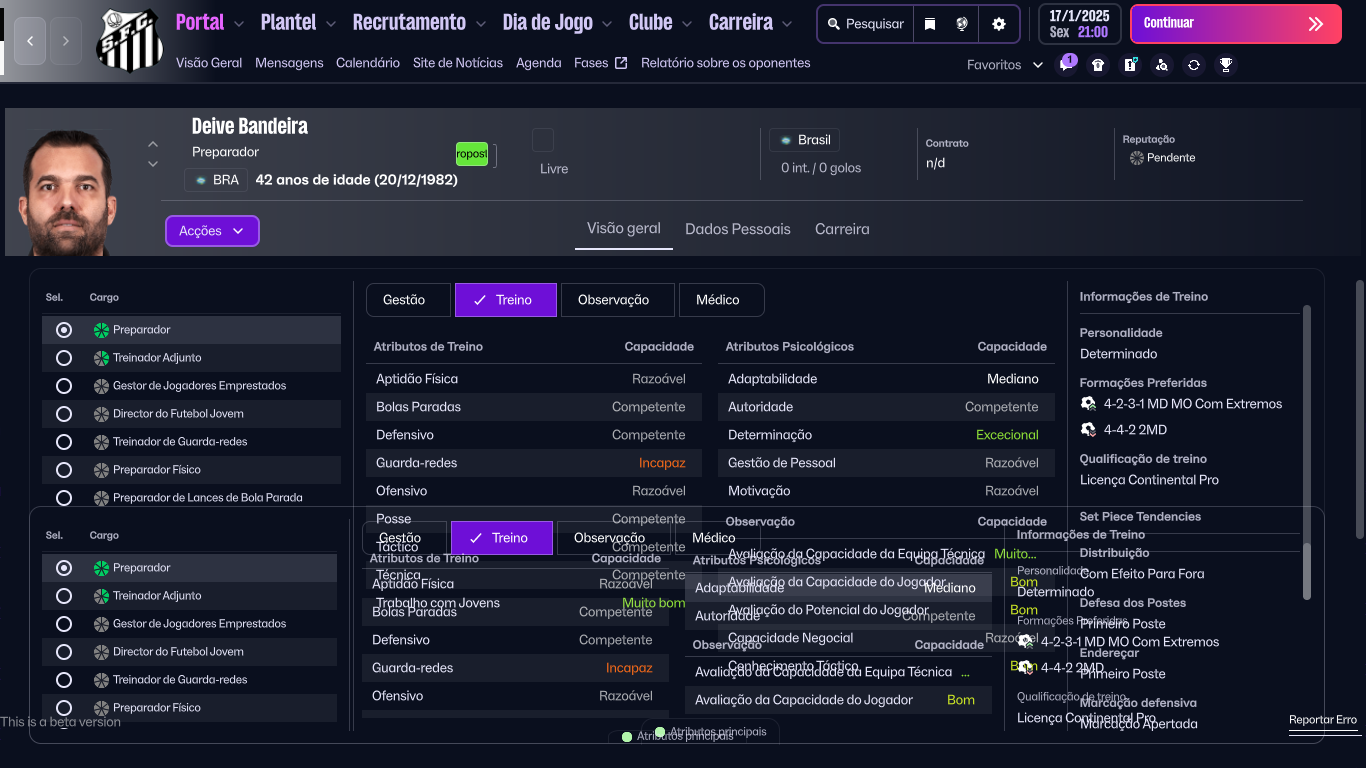 Staff profile bug - Recruitment UI Issues - Sports Interactive Community