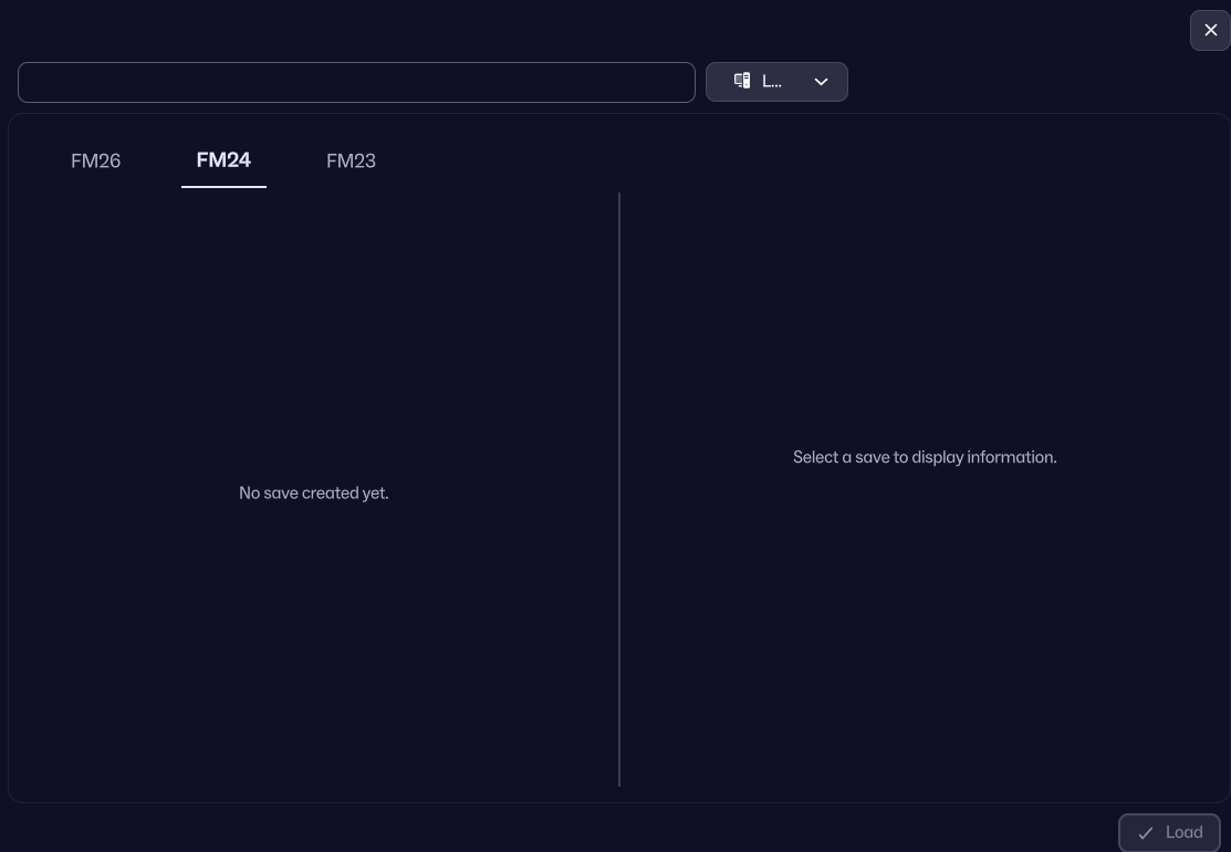 cant load fm24 savess nor fm26 saves - Save Game Compatibility - Sports ...