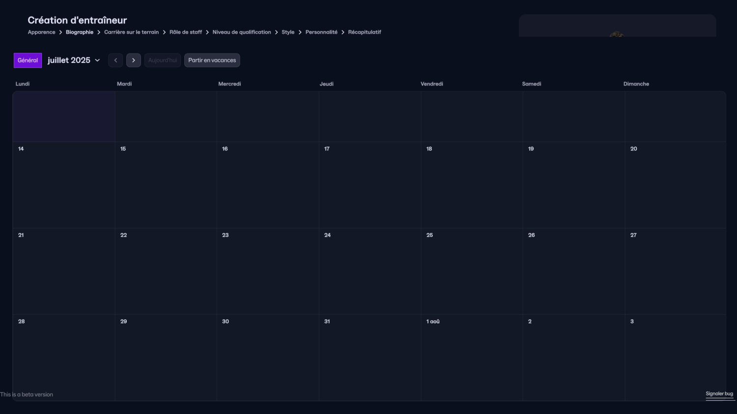 Manager creation Bio UI issue - General UI Issues