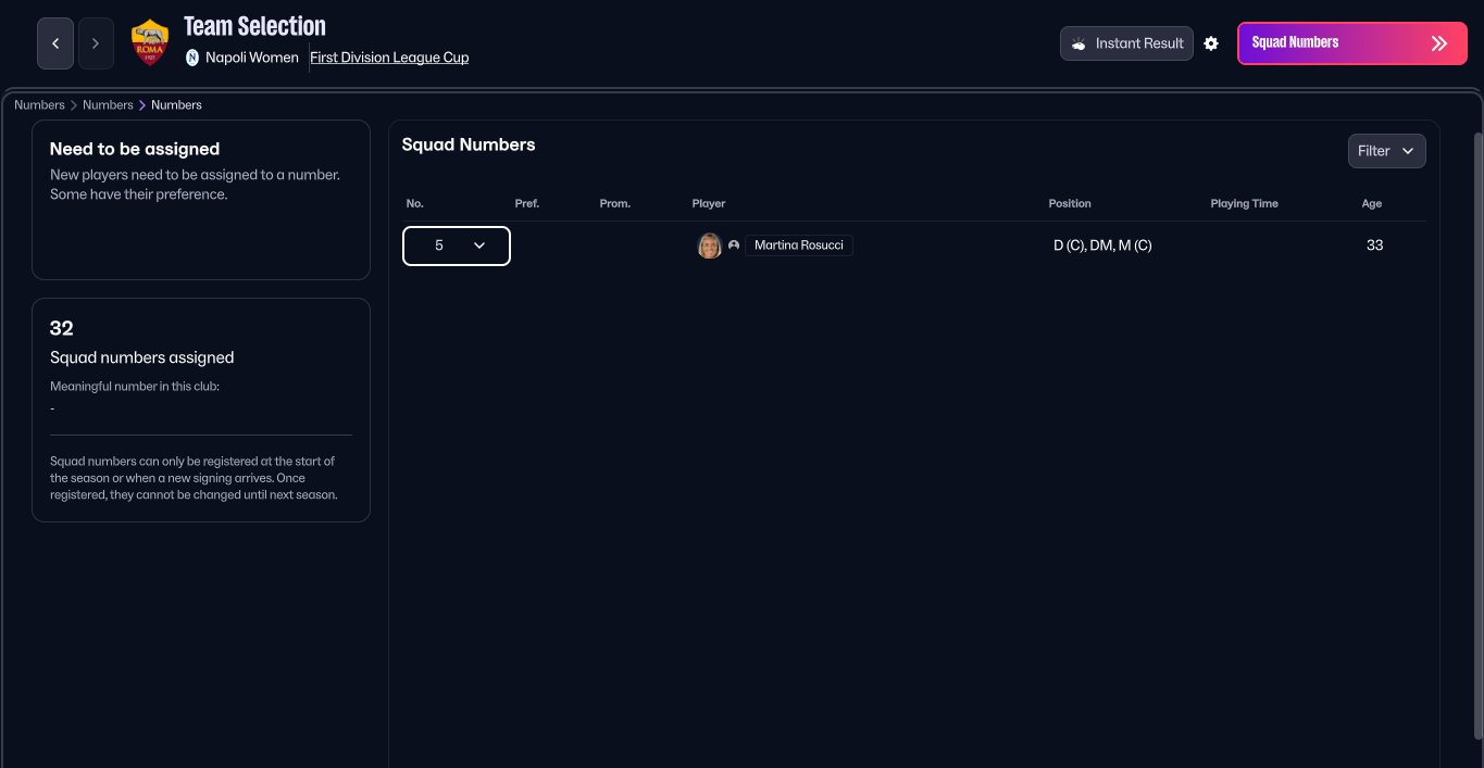 Unable to proceed to match after assigning squad number - General UI ...
