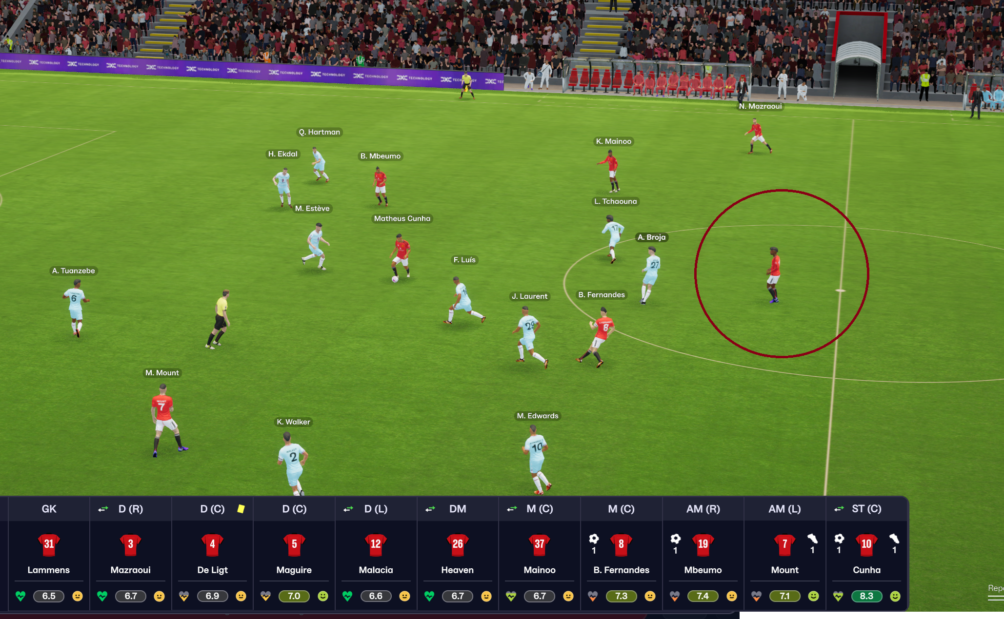 Not showing names (after sub in a player?) - Player Behaviour - Sports ...