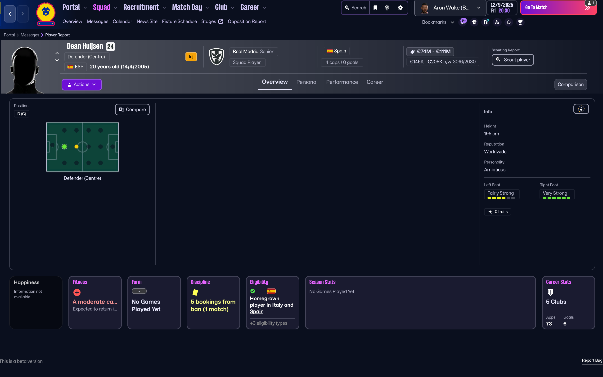 Player page has no attributes after the newest patch (30/10/2025 ...