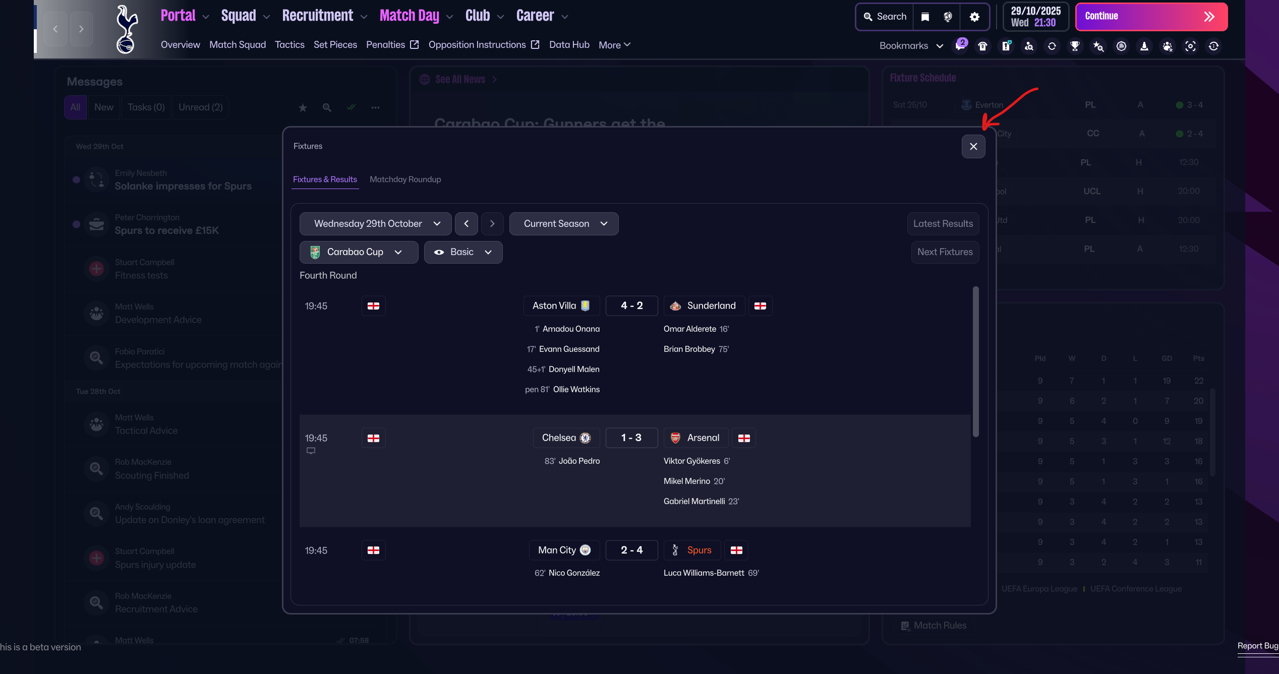 Scores pop up - General UI Issues - Sports Interactive Community
