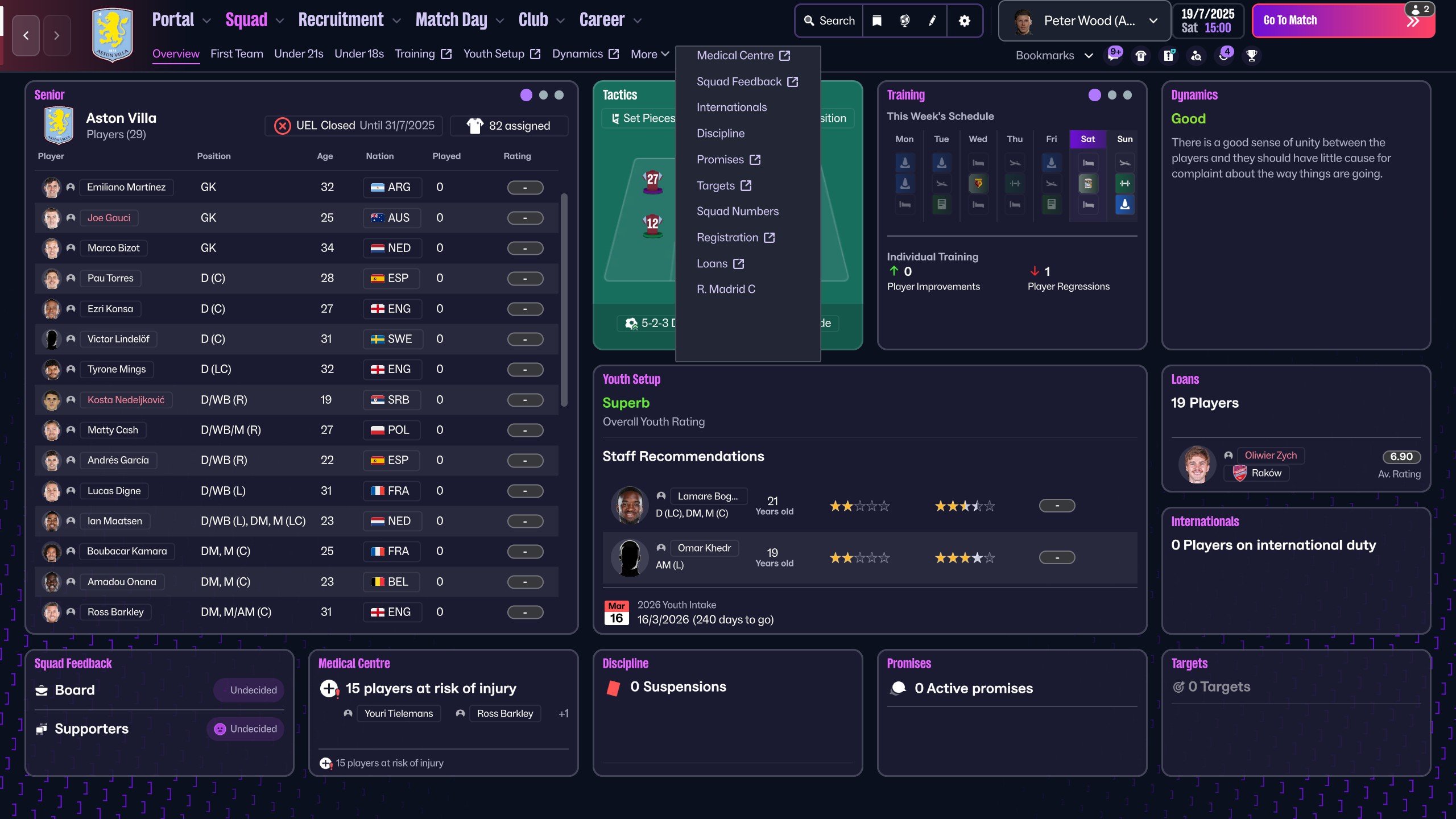 Bits added and missing from squad dropdown when playing more than 1 ...