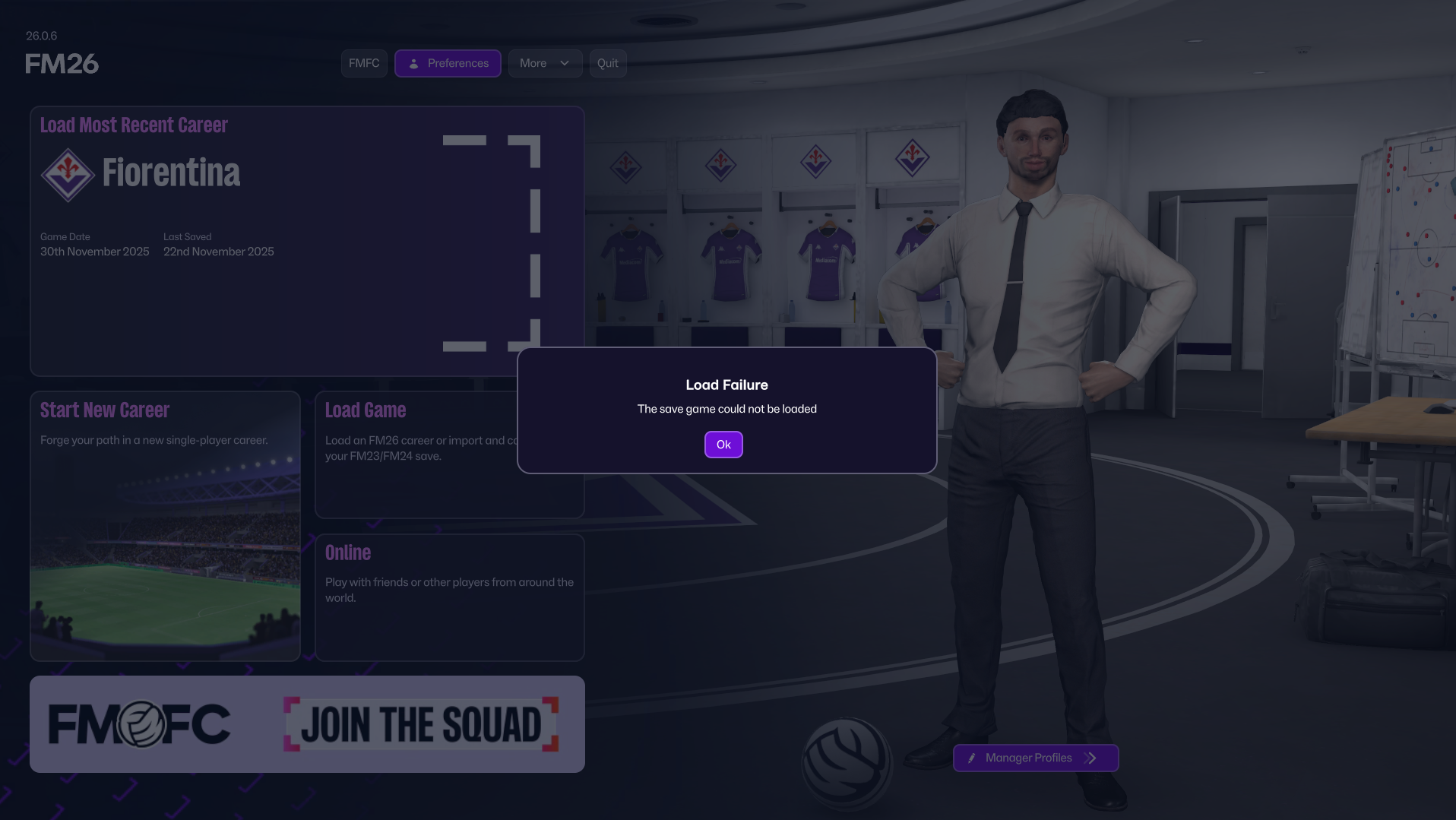 Load Failure - The save game could not be loaded - Network Games ...