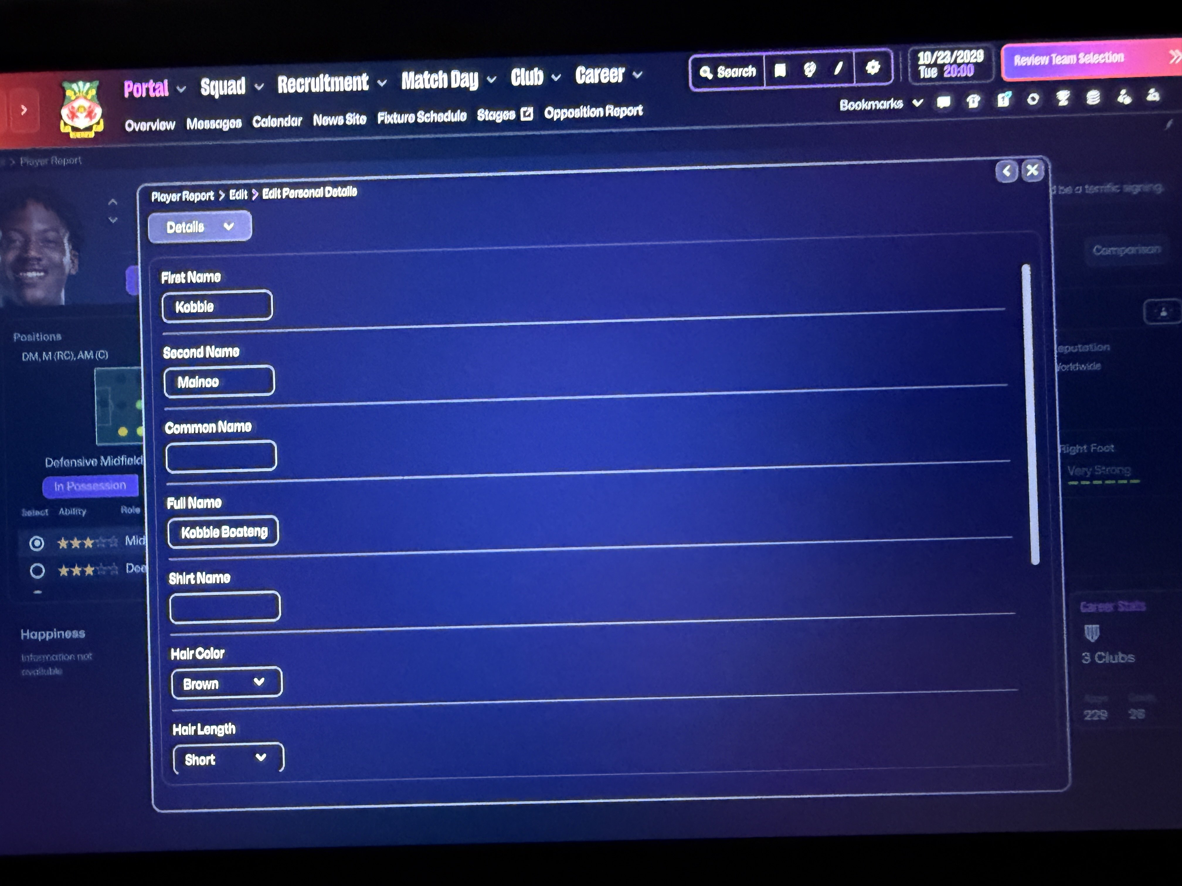 Edit a Players Age? - In-Game Editor - Sports Interactive Community