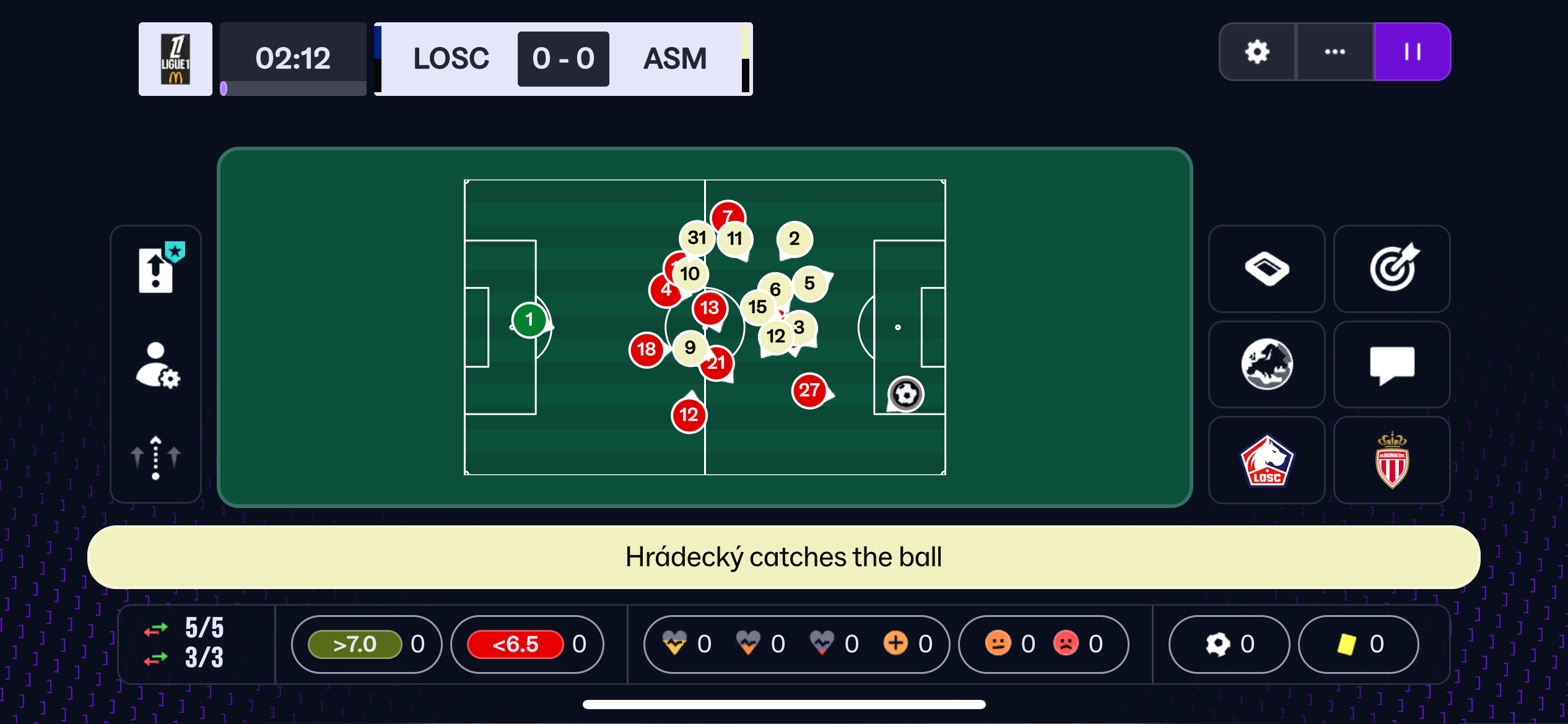 Players condition not visible during match - User Interface (iPhone ...