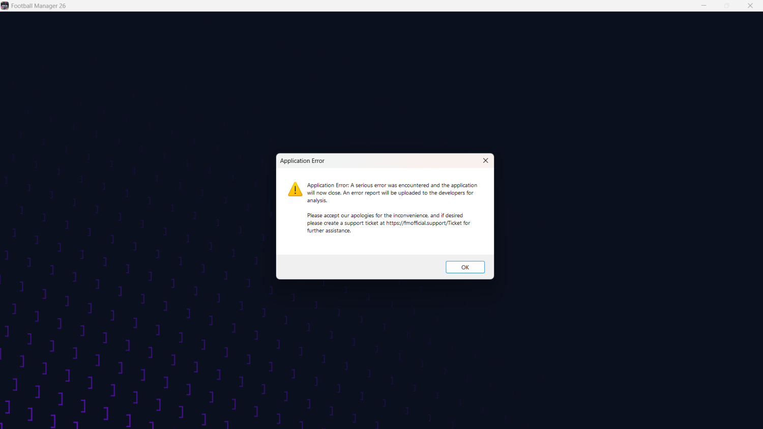 Windows Application error consistently in game - Crash & Technical ...