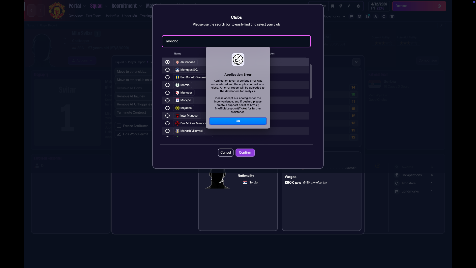 Using editor to move players crashes game - In-Game Editor - Sports ...