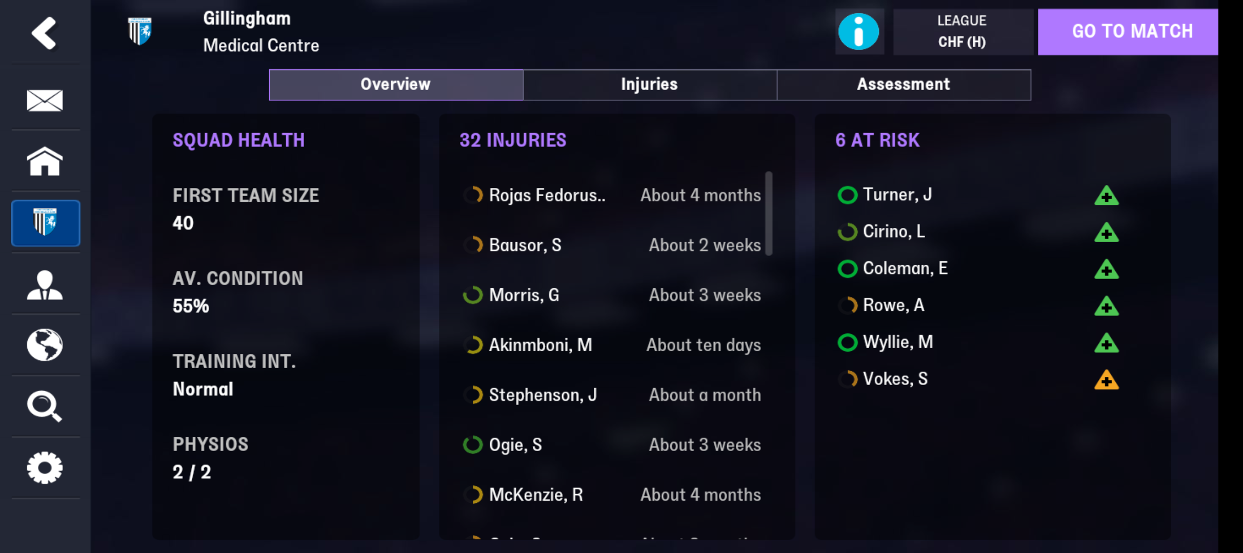 Injuries galore - Football Manager Mobile General Discussion - Sports ...