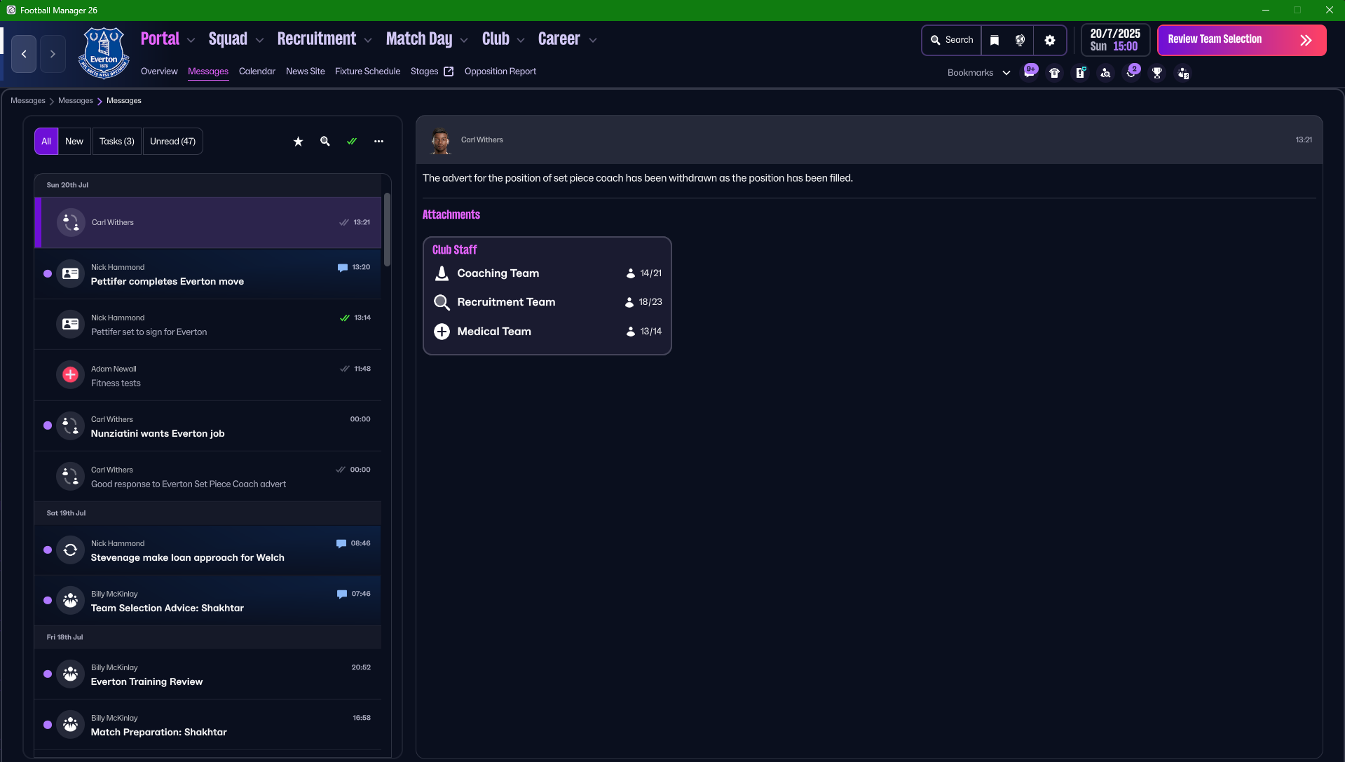 Blank subject on Messages - Portal (Messages) UI Issues - Sports ...