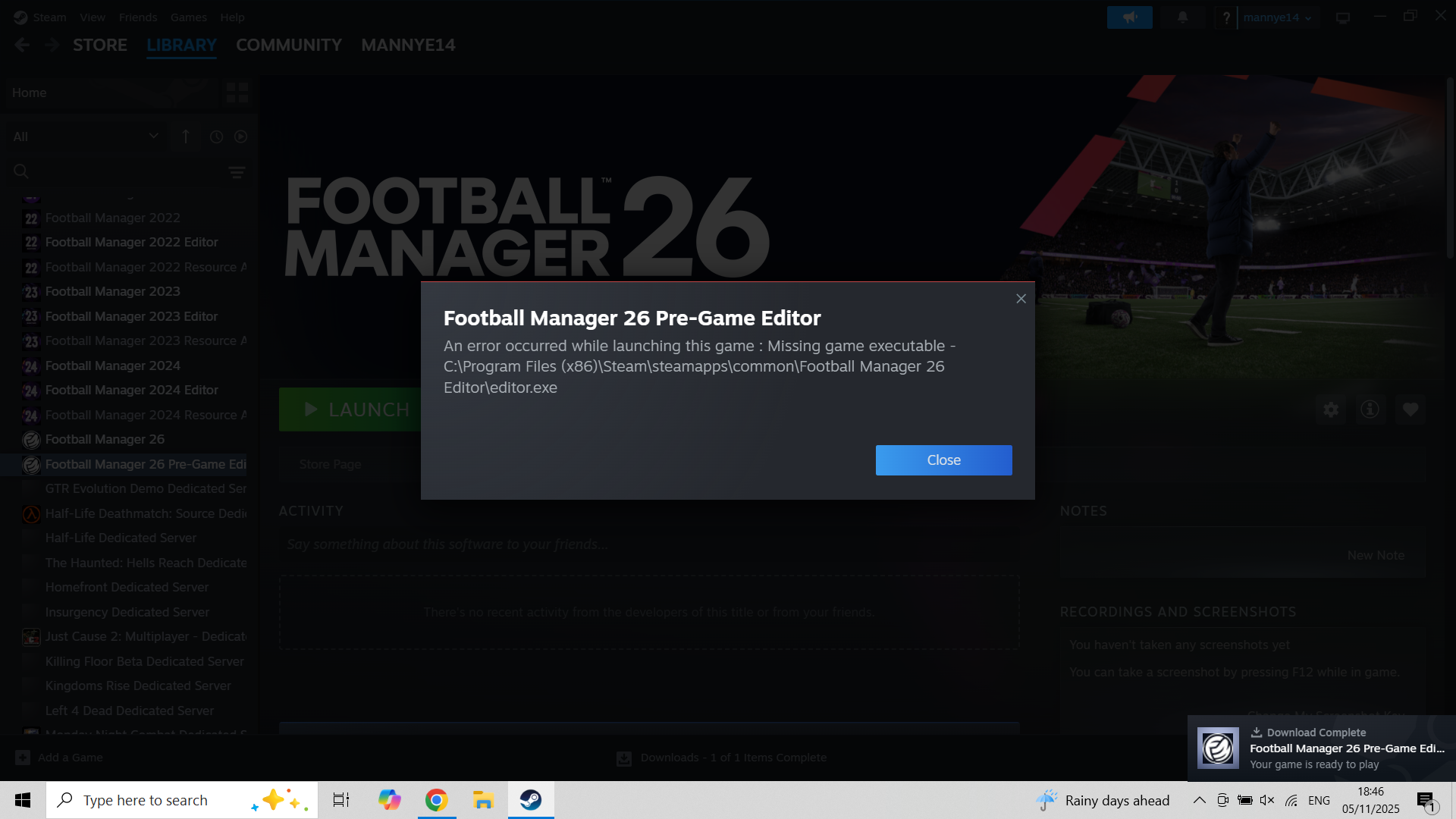 Pre-game editor - Not launching - Football Manager General Discussion ...
