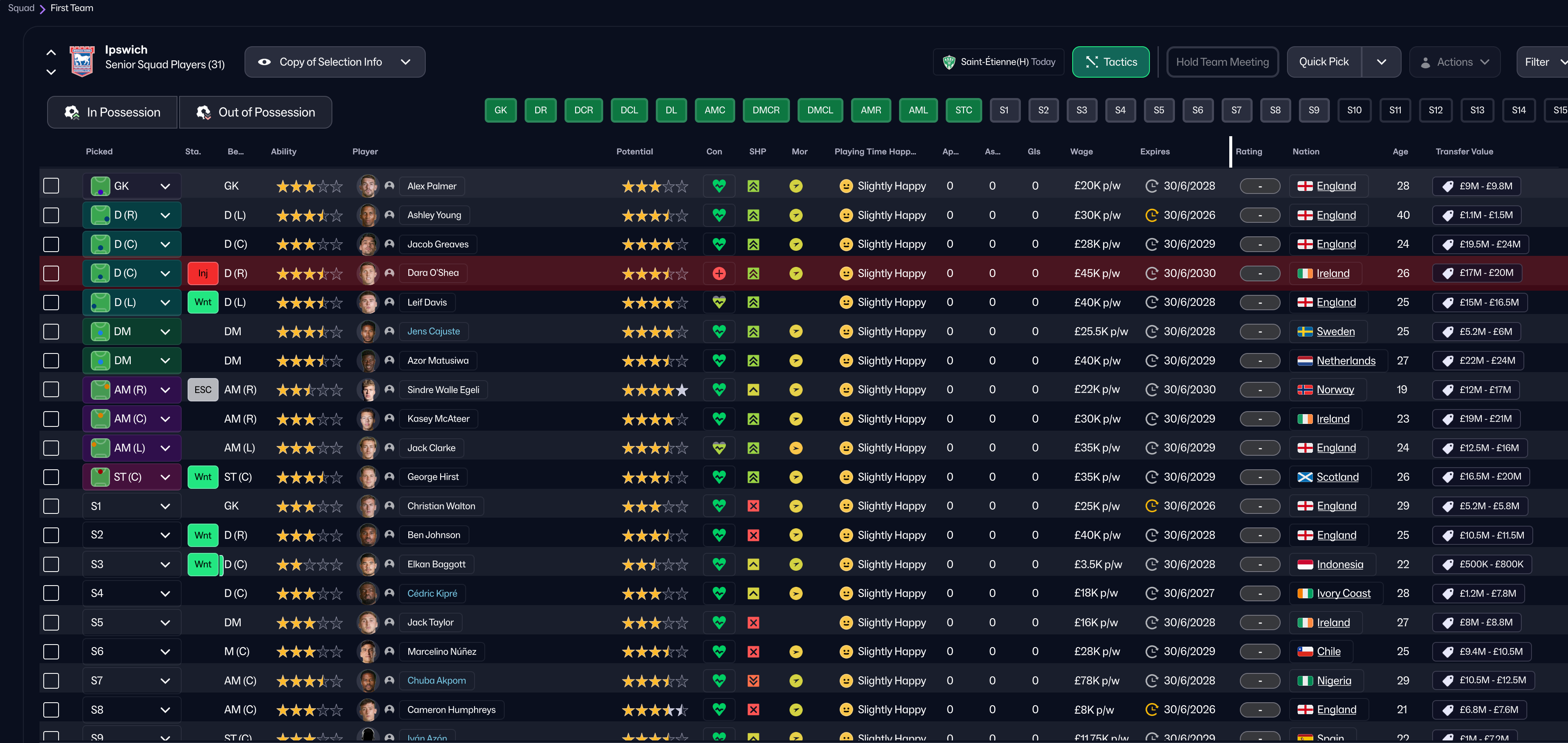 Custom columns moving around - Squad UI Issues - Sports Interactive ...