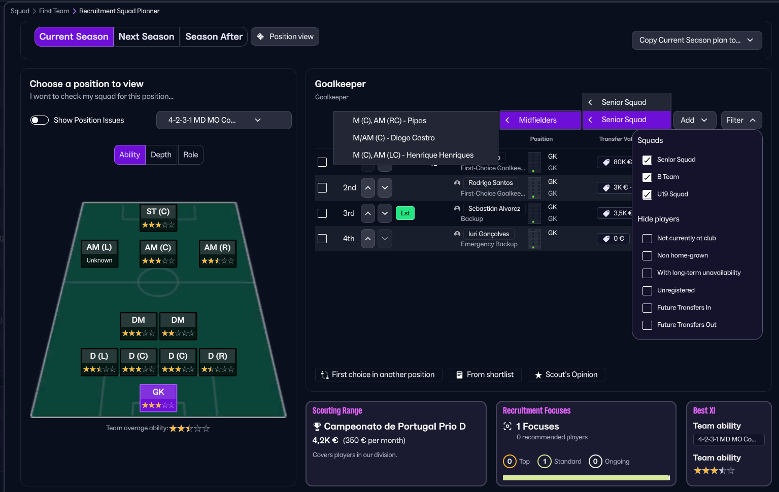 Squad Planner - player don't appear to select - Recruitment UI Issues ...