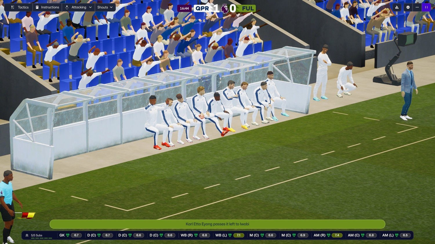 Substitution bench/seats has disappeared since last night's BETA patch ...
