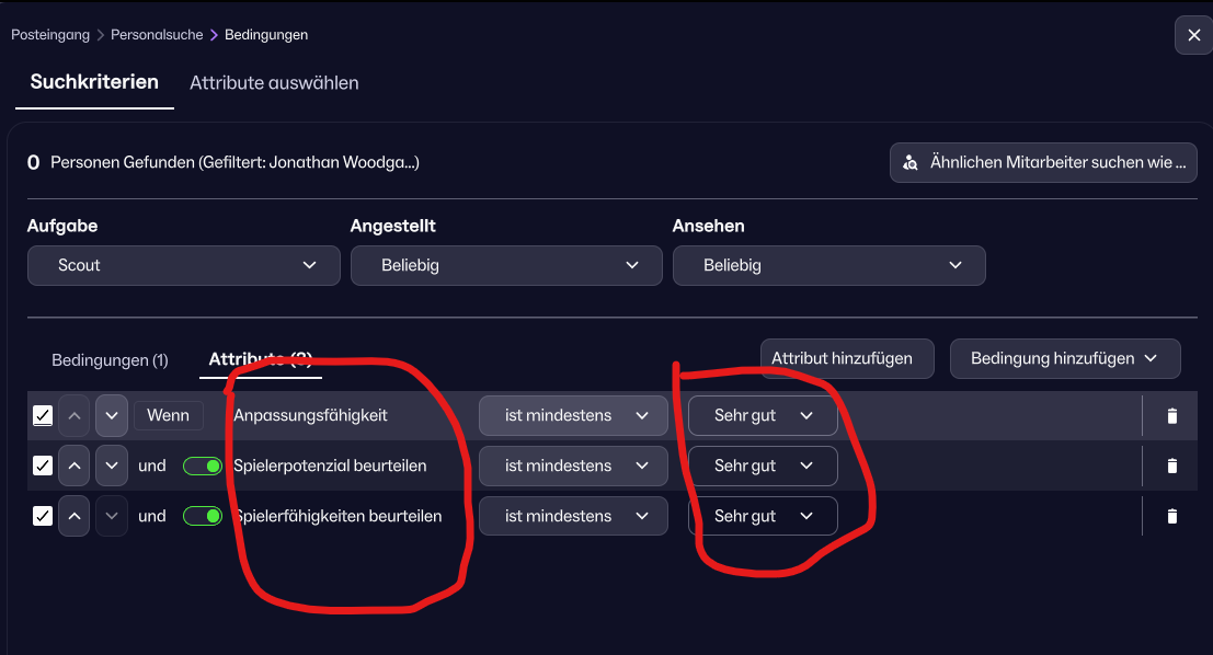 Attributes of Scouts, when sourcing in the datebase - Transfer ...