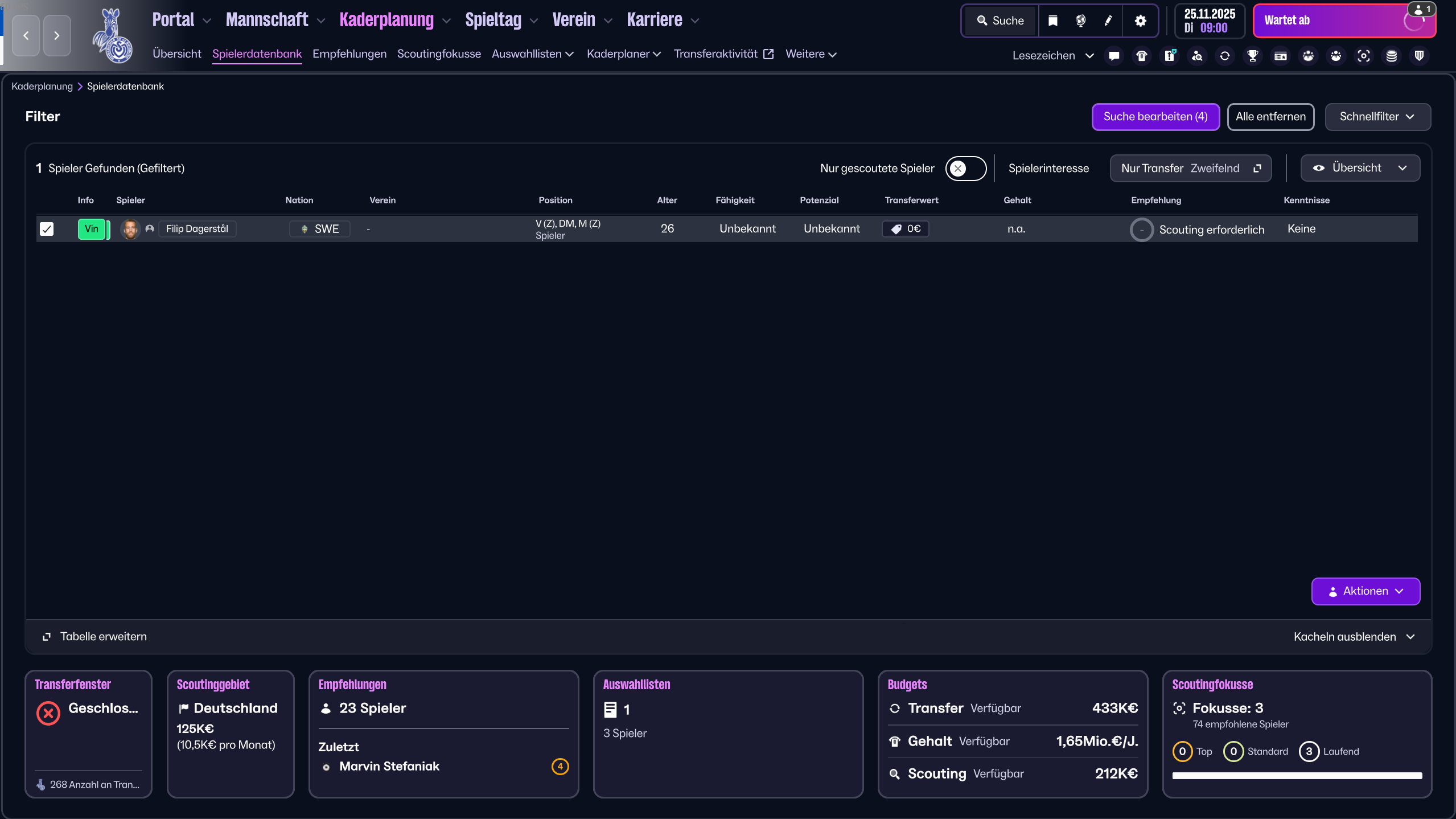 Player Status Information Missing on Player Profile Page - Transfer ...