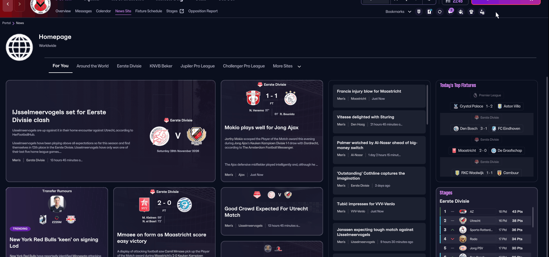 Next unread for news - Football Manager General Discussion - Sports ...