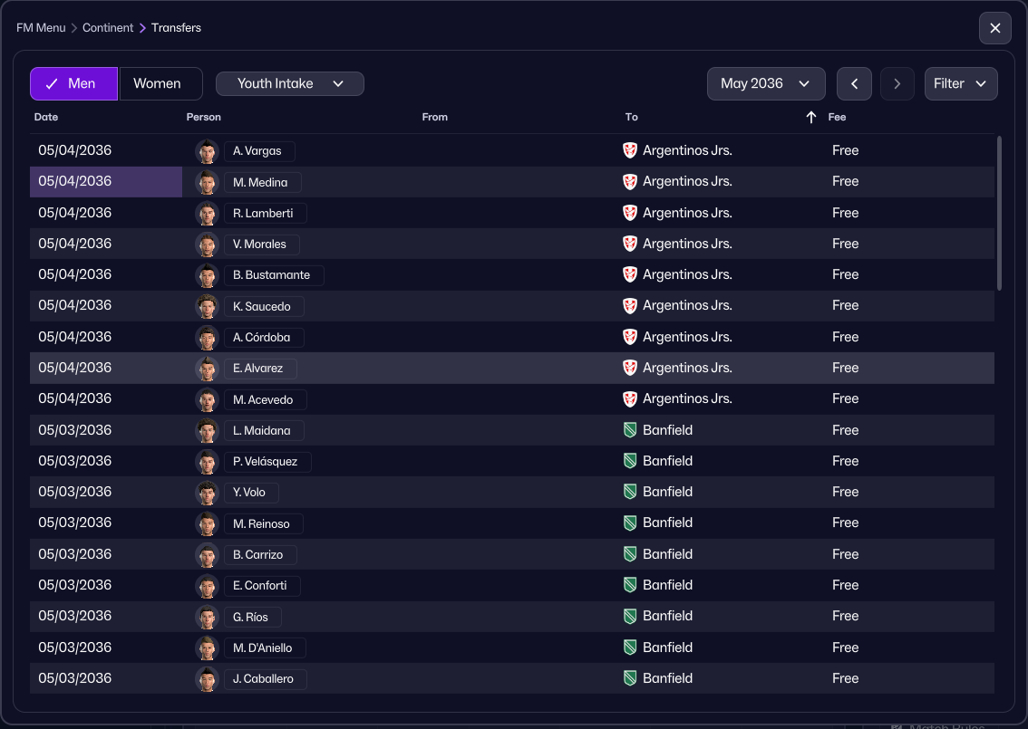 How do I select all players on the youth intake screen? - Football ...