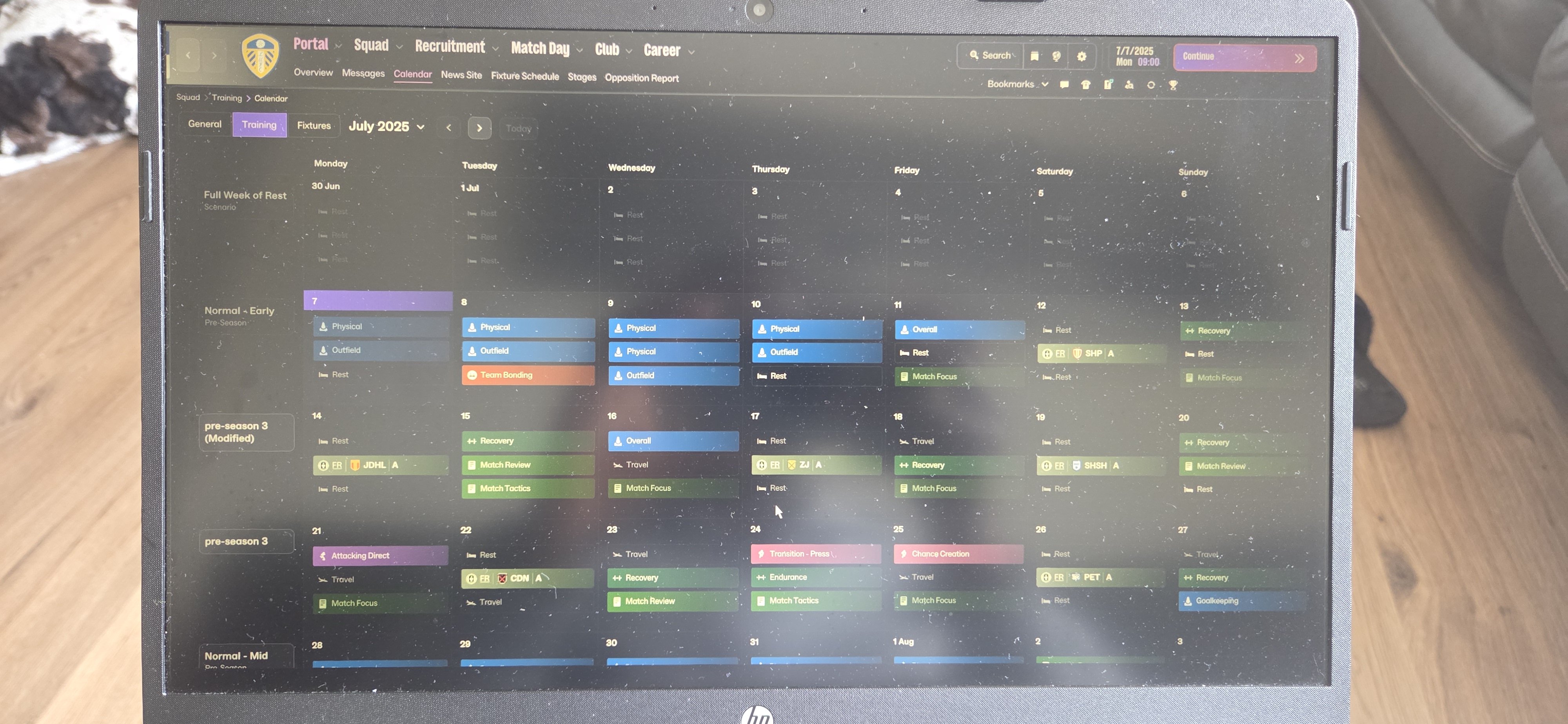 Training calendar screen not fully visible - All Other Issues - Sports ...