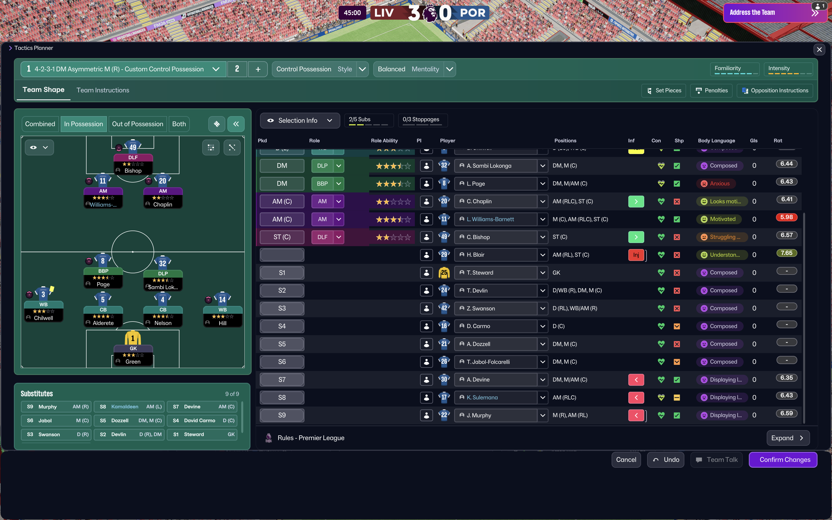 Can't substitute injured player off at halftime - All Other Issues ...